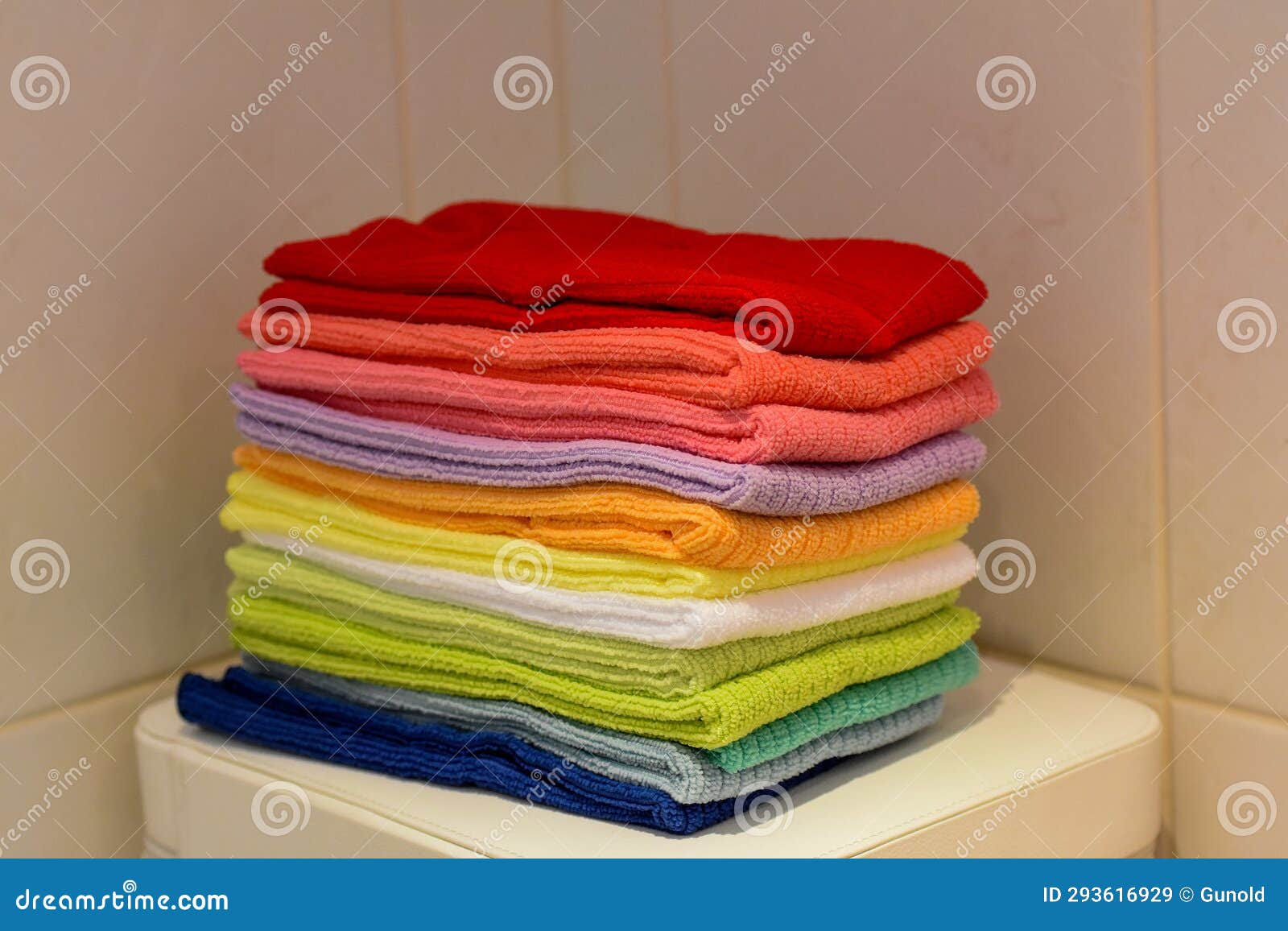 Microfiber Towels in Different Colors Stock Image - Image of colorful ...