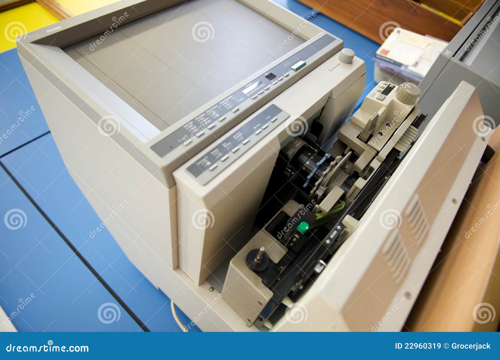 Microfiche Reader in a Library Stock Image - Image of archive ...