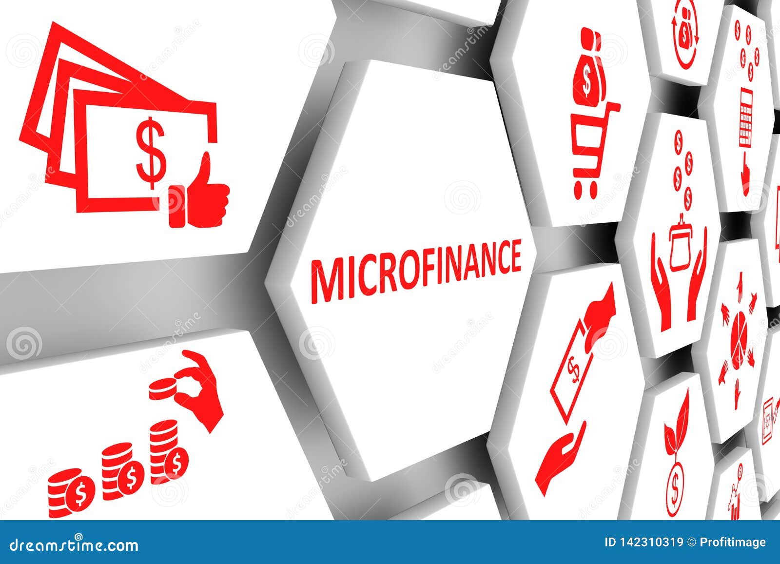 MICROFINANCE Concept Cell Background Royalty-Free Illustration ...