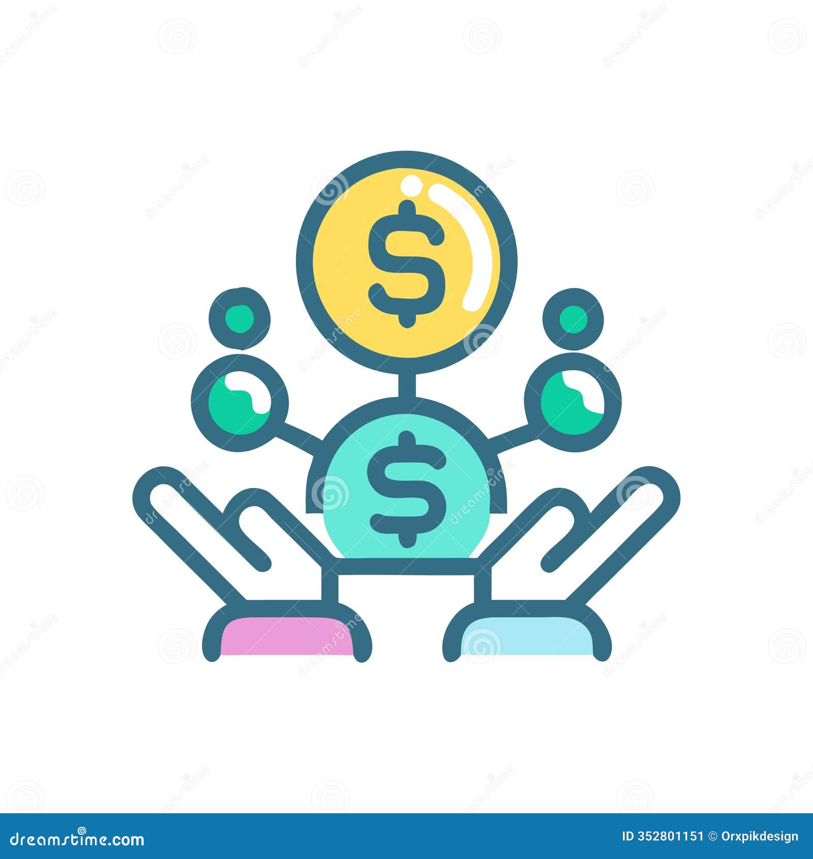 Microfinance Visual Icon stock vector. Illustration of empowerment ...