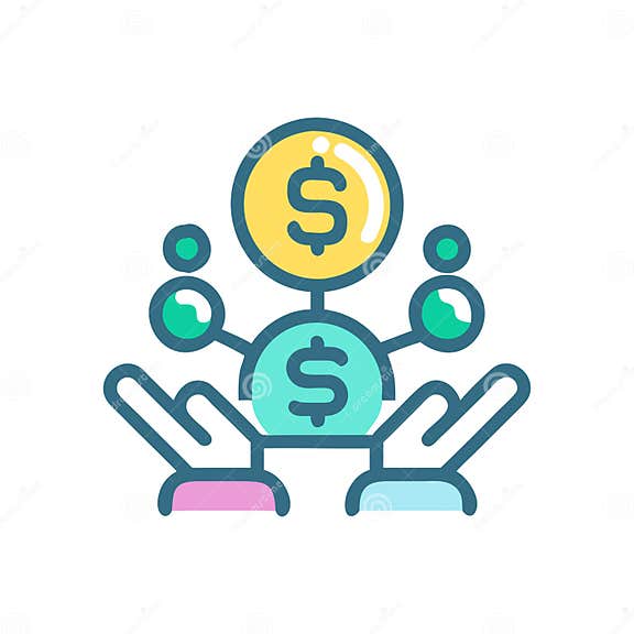 Microfinance Visual Icon stock vector. Illustration of empowerment ...