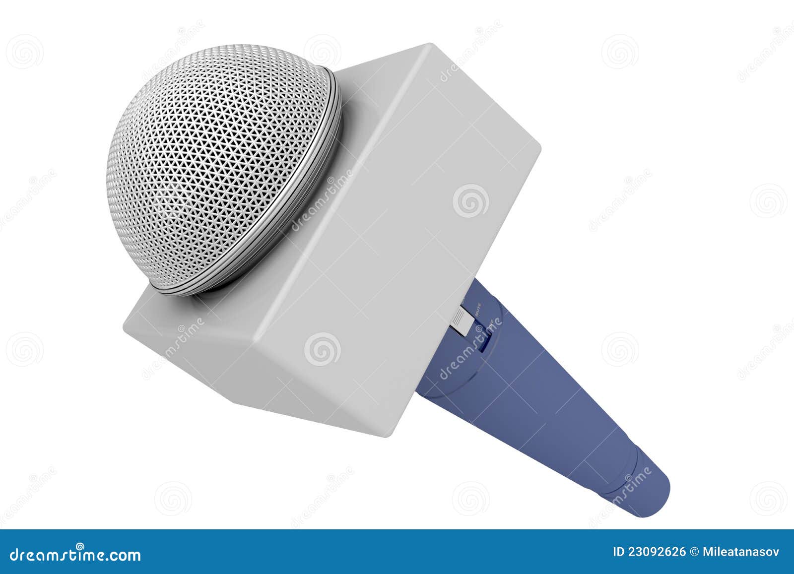 Microfone Do Repórter Imagem de Stock Royalty Free - Imagem: 23092626