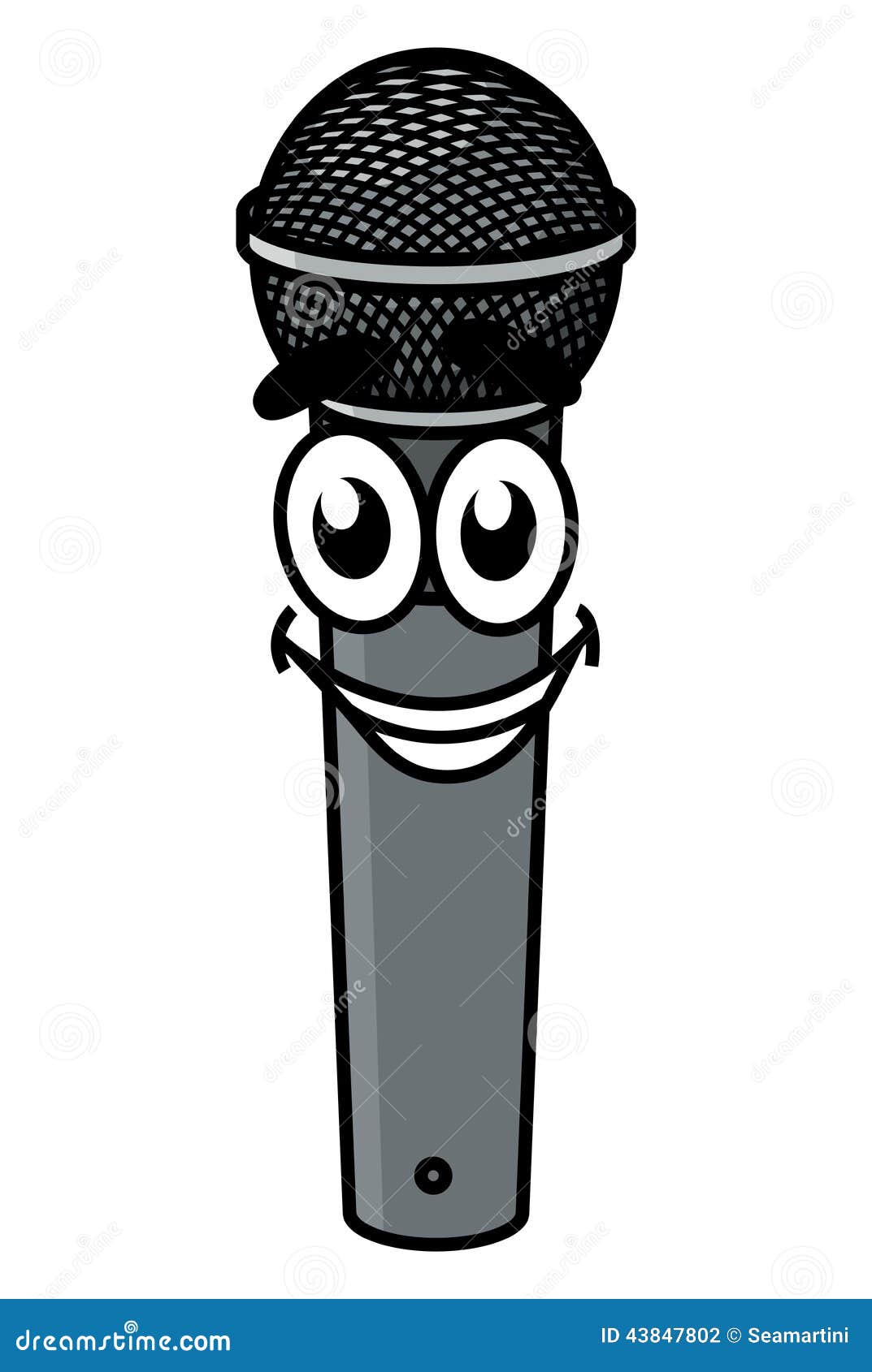 Microfone Dos Desenhos Animados Ilustração do Vetor - Ilustração de ...