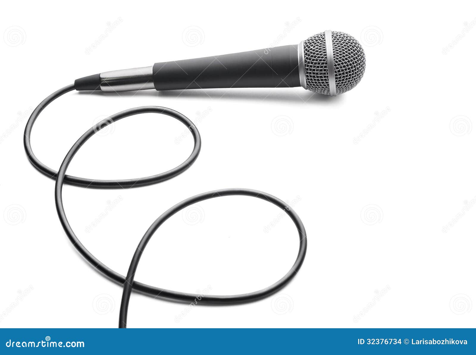 Microfoon Op Witte Achtergrond Stock Foto - Image of heropleving, stem ...