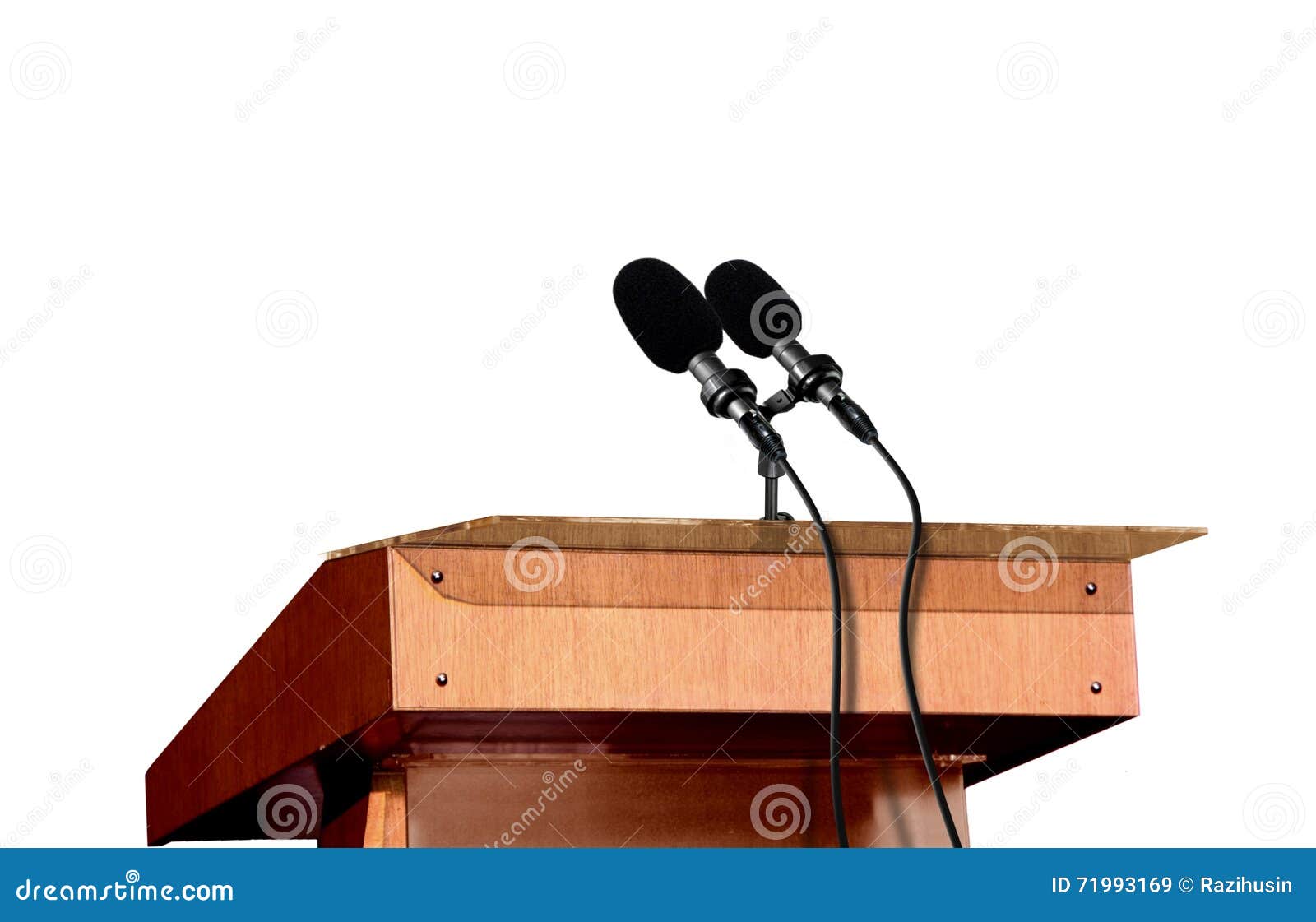 Microfoons op het podium stock afbeelding. Image of debat - 71993169
