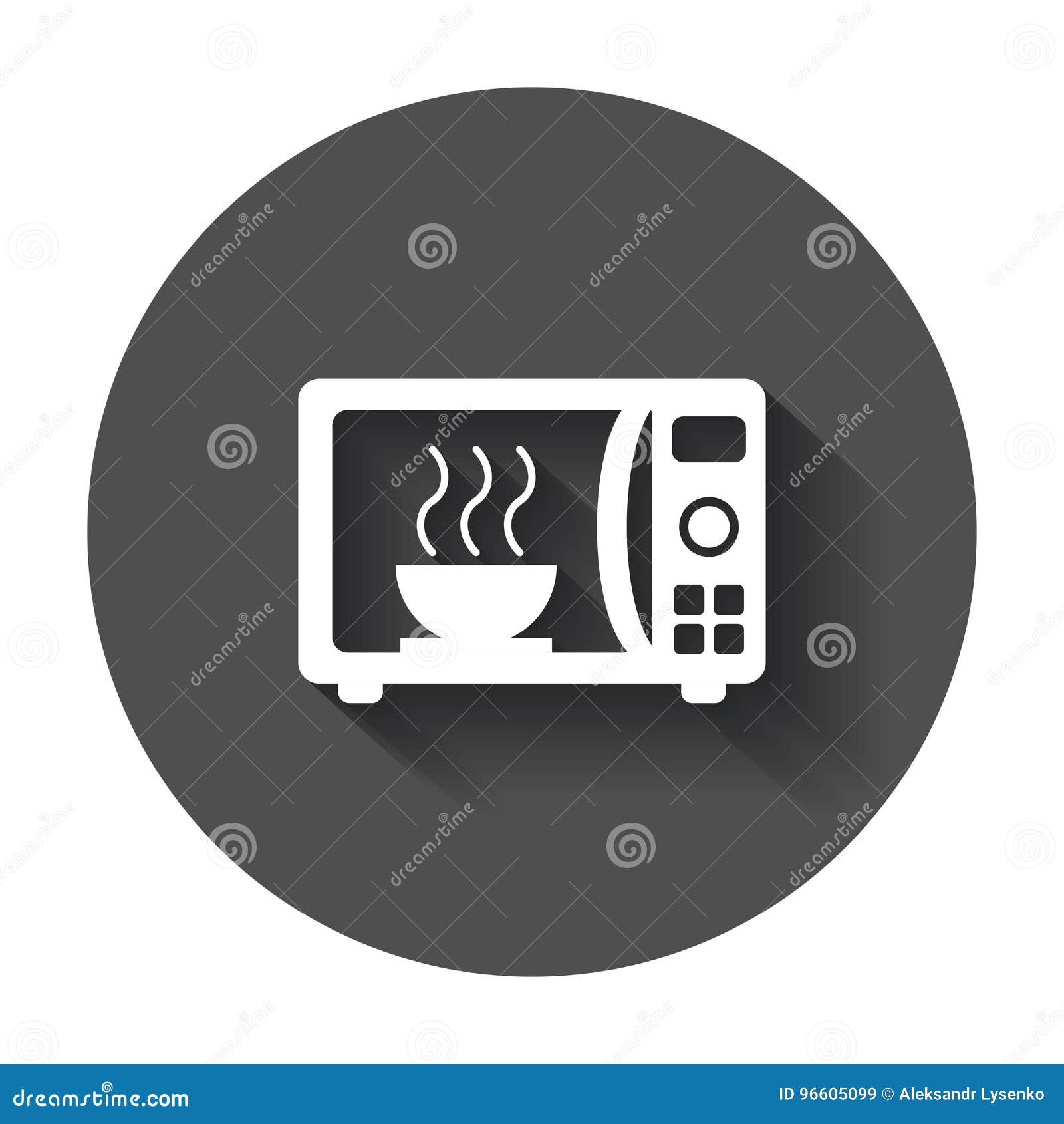 Microgolf Vlak Vectorpictogram Het Embleem Van Het Magnetronsymbool ...