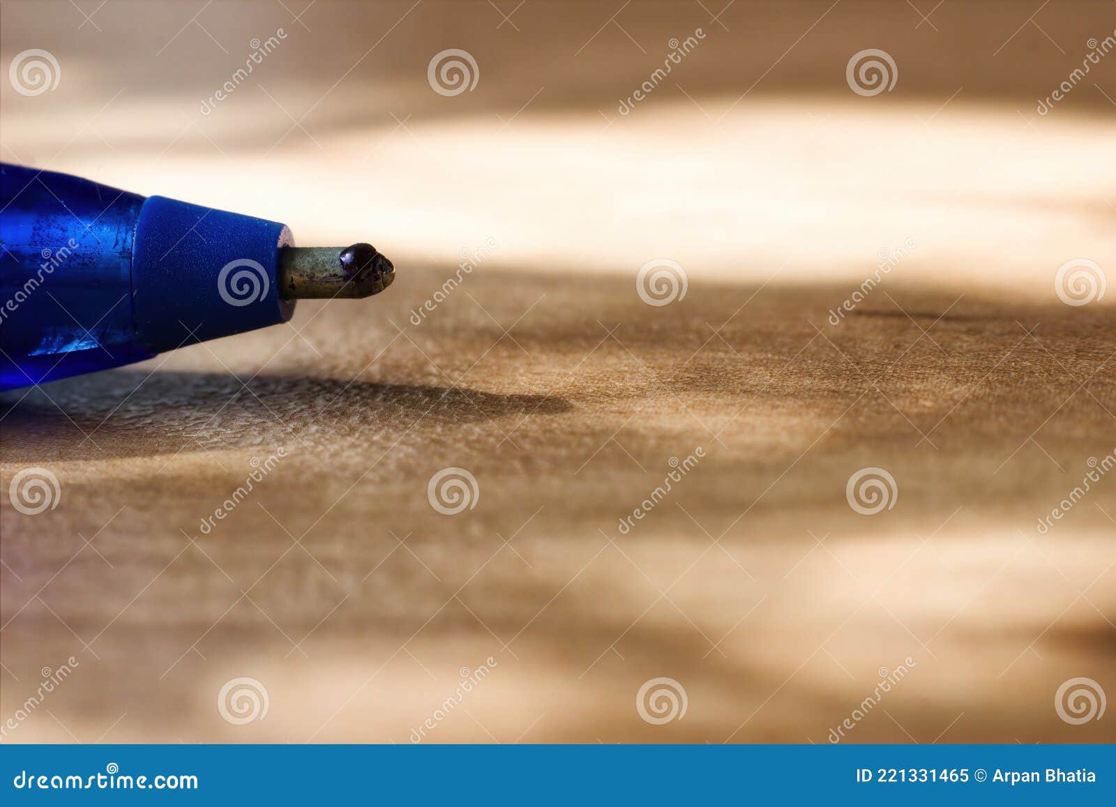 A Micrograph Macro Shot of a Tip of a Ballpoint Pen. on the Surface of ...