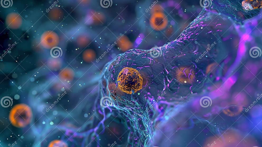 A Micrograph of a Single Cell Surrounded by Multiple Neighboring Cells ...