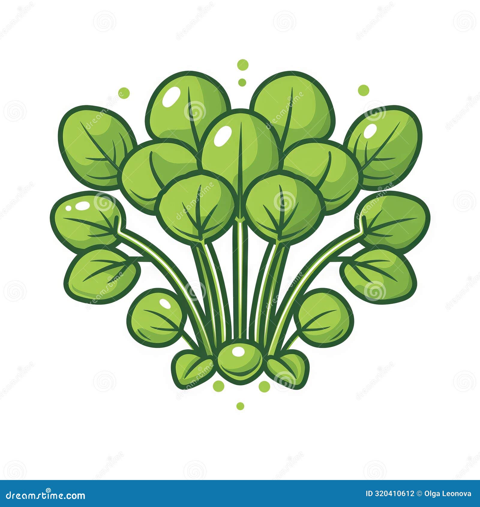 Microgreens Logo In Cartoon Style Isolated On White Background. Simple ...