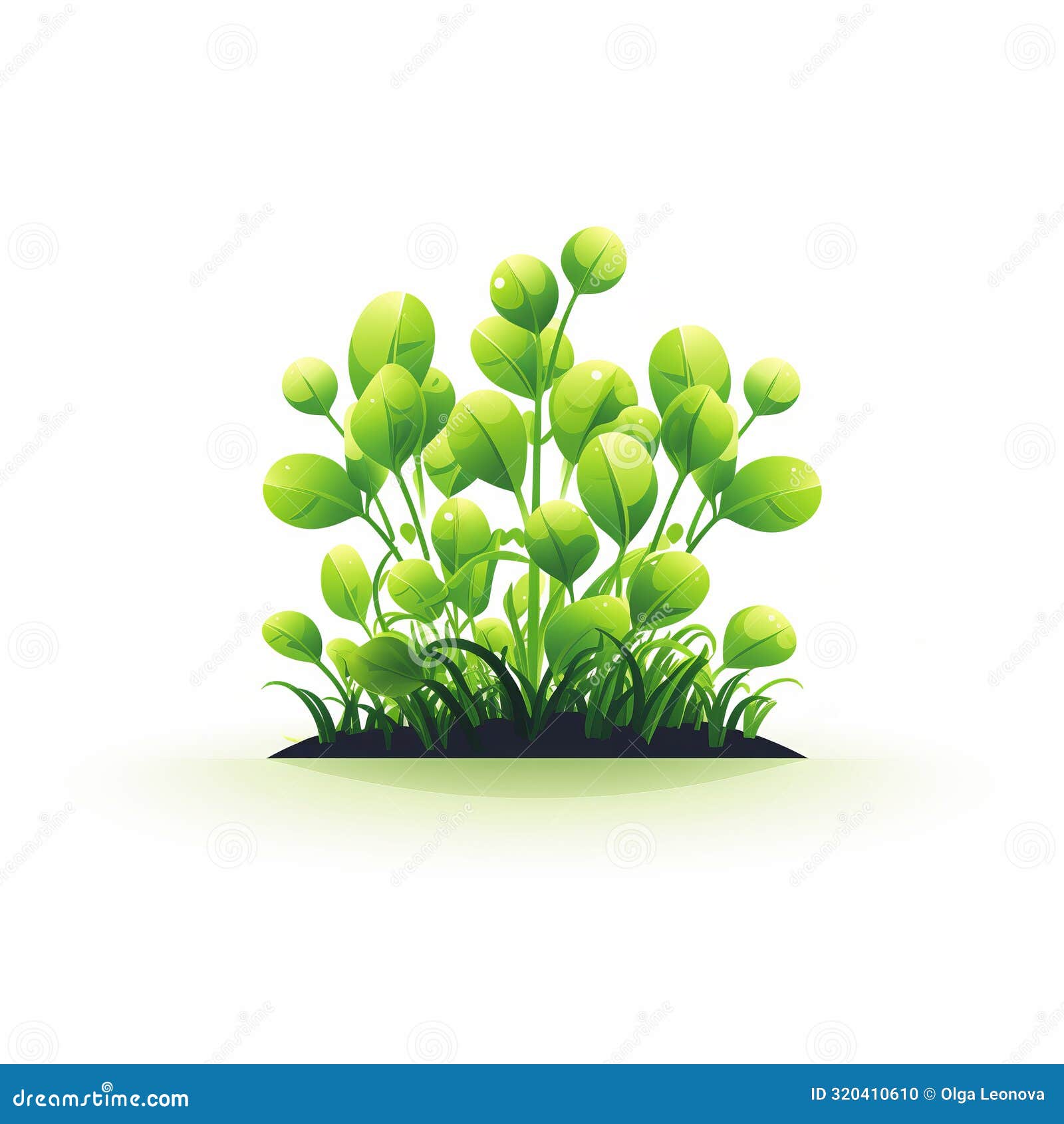 Microgreens Logo In Cartoon Style Isolated On White Background. Simple ...