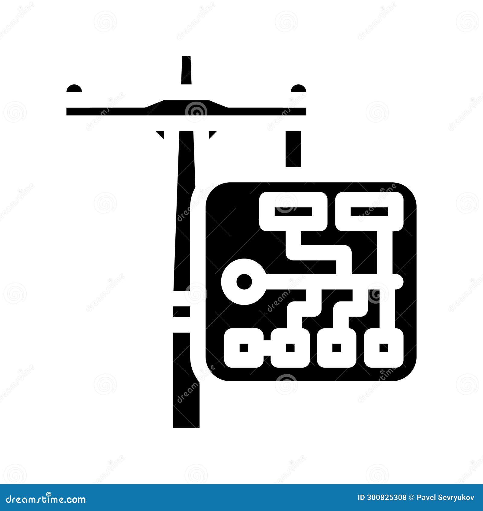 Microgrids Electric Glyph Icon Vector Illustration Stock Illustration ...