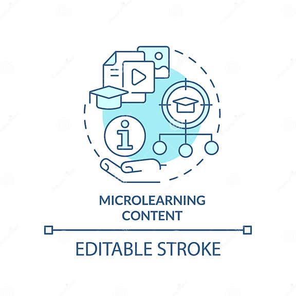 Microlearning Content Turquoise Concept Icon Stock Vector ...