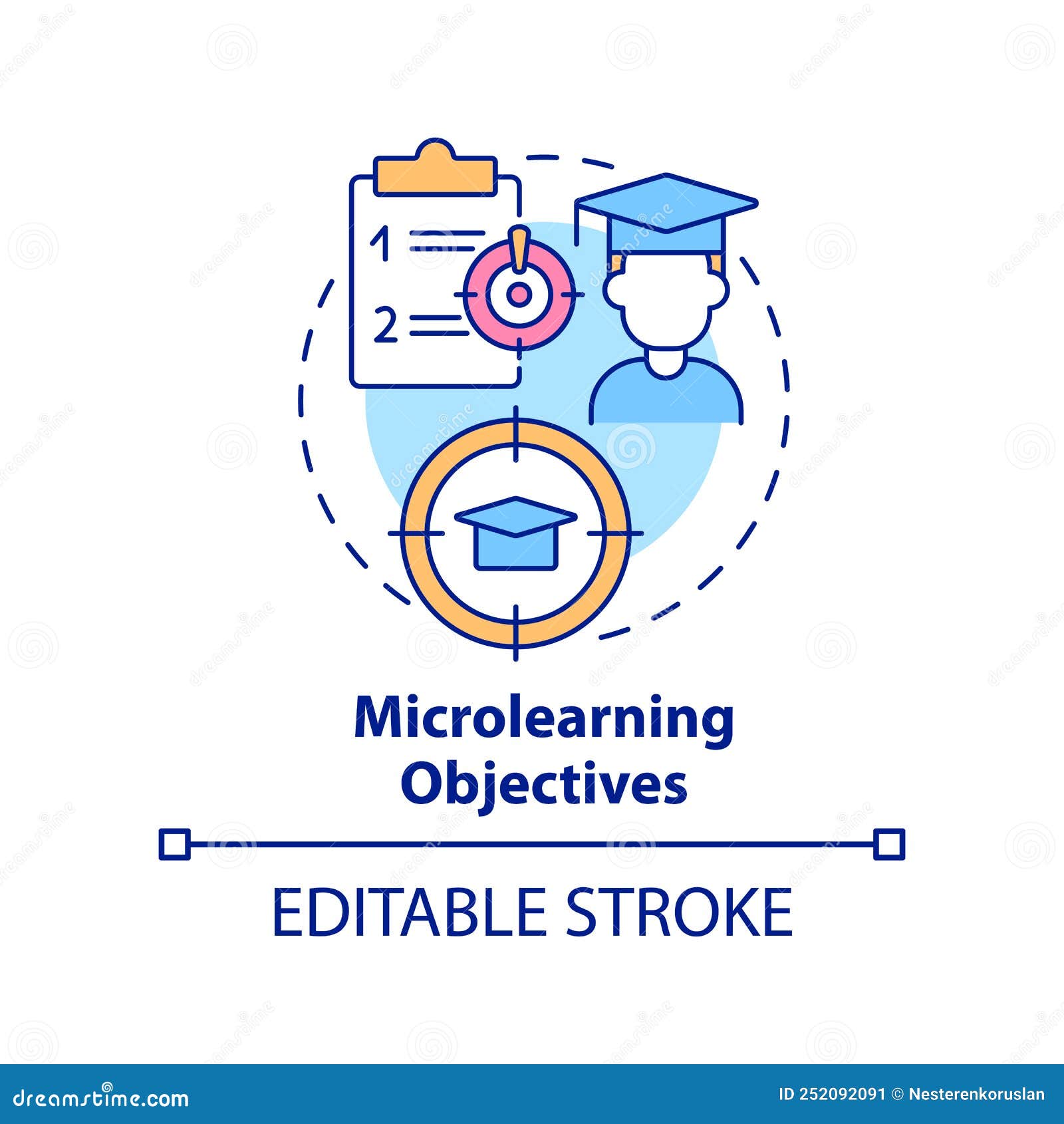 Microlearning Objectives Concept Icon Stock Vector - Illustration of ...