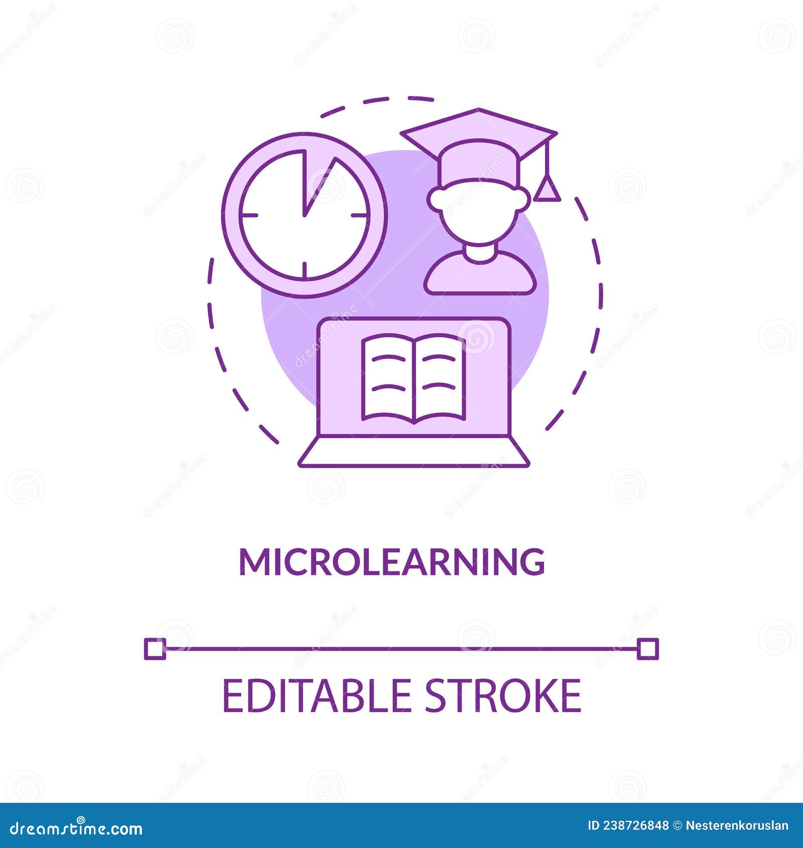 Microlearning Purple Concept Icon Stock Vector - Illustration of ...
