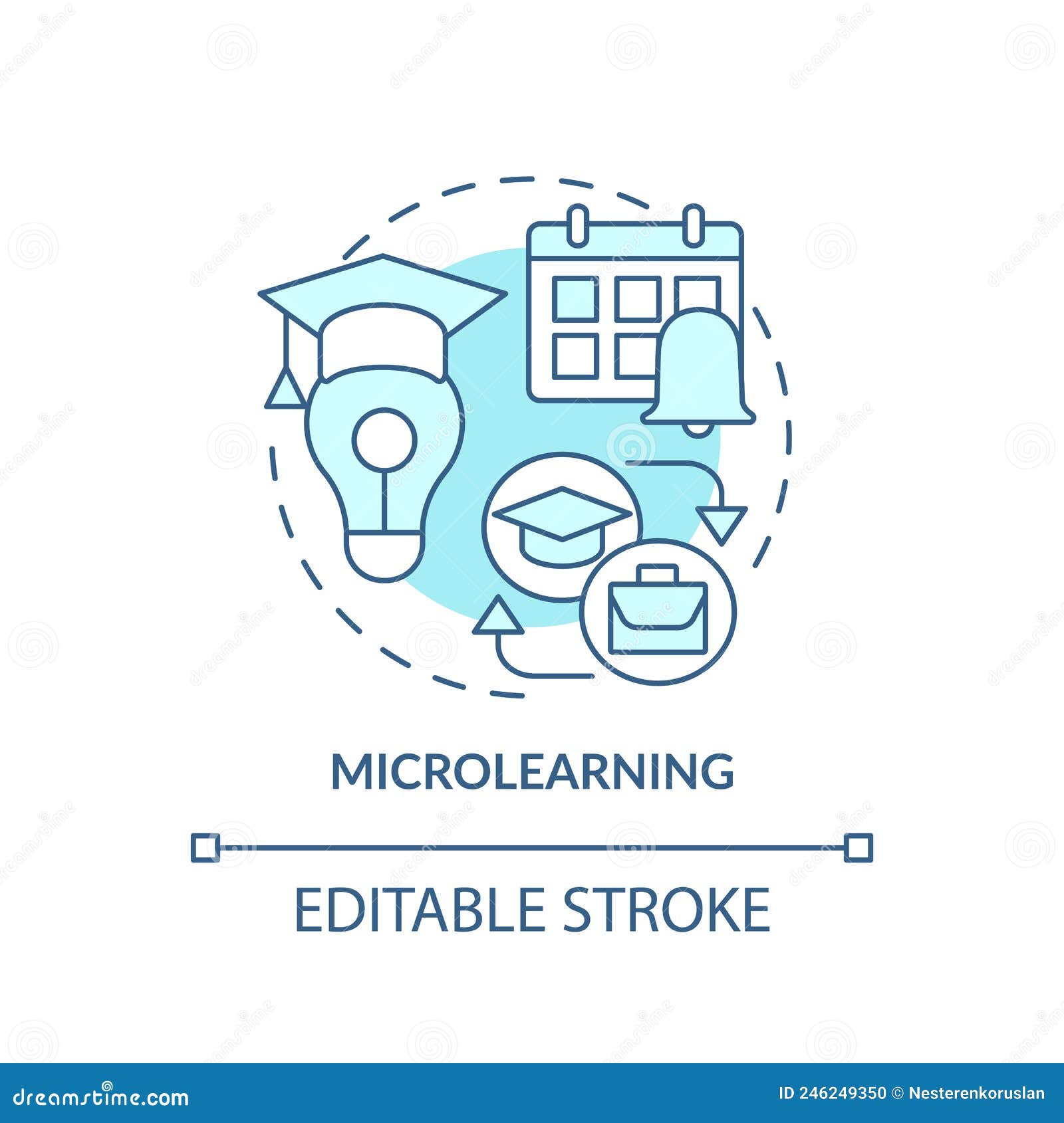 Microlearning Turquoise Concept Icon Stock Vector - Illustration of ...