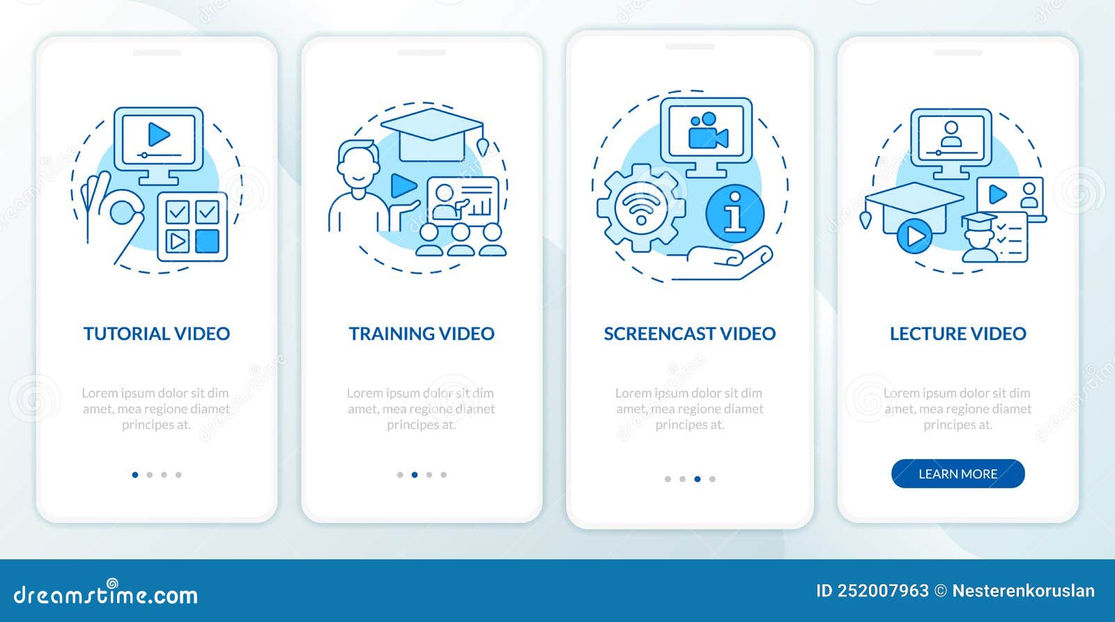 Microlearning Video Examples Rectangle Infographic Template Vector ...