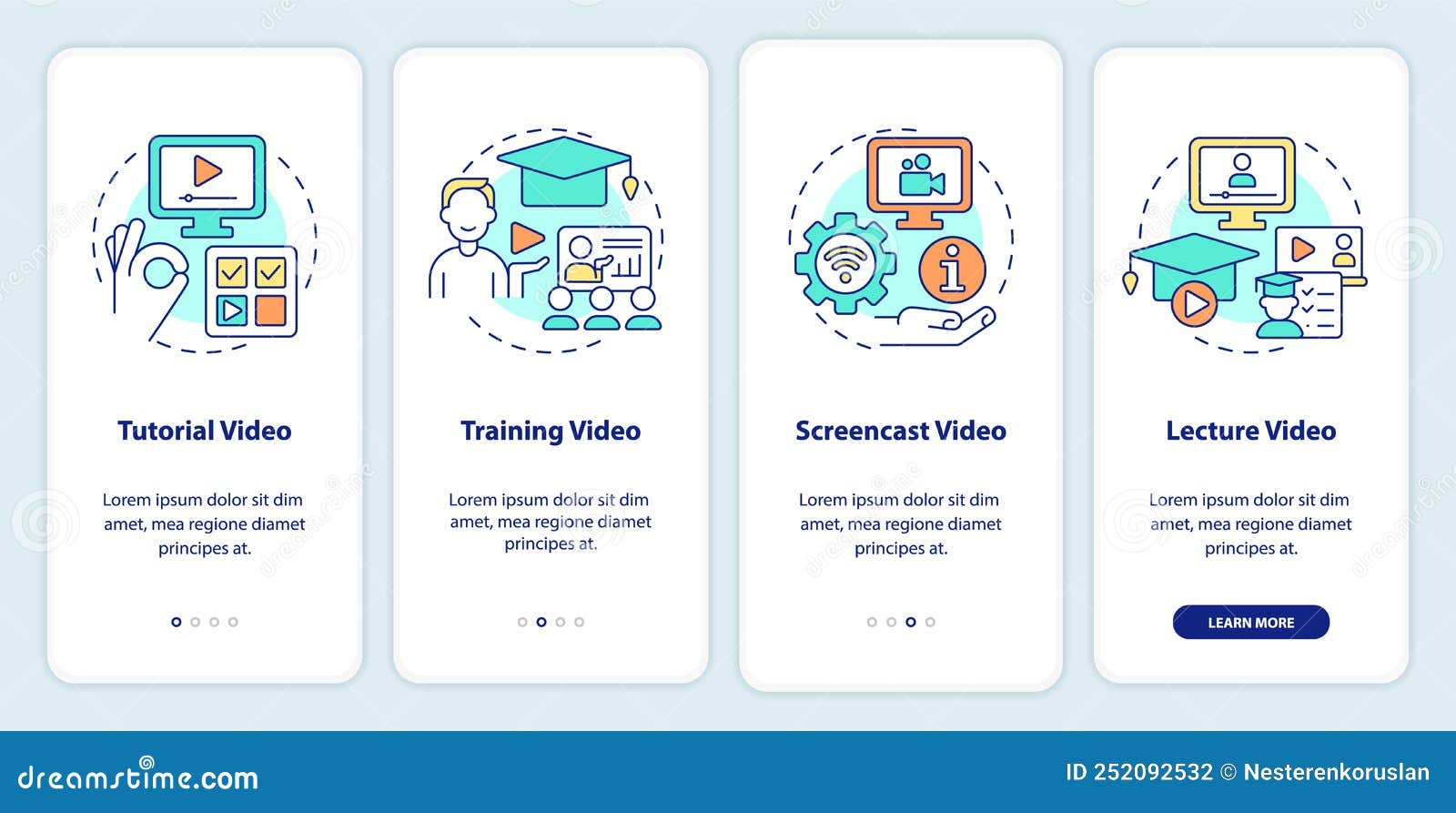 Microlearning Video Examples Rectangle Infographic Template Vector ...