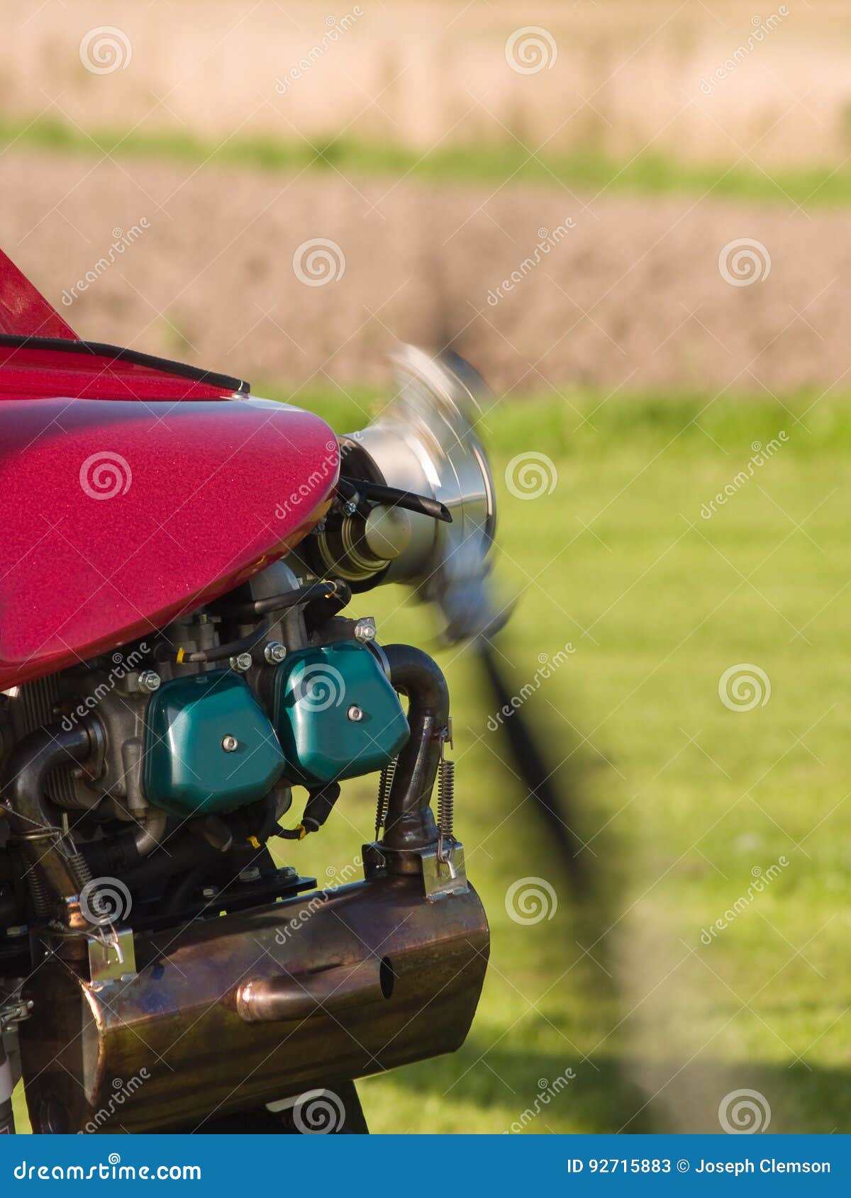 Microlight Aircraft Wing Rigging Stock Image - Image of propeller ...