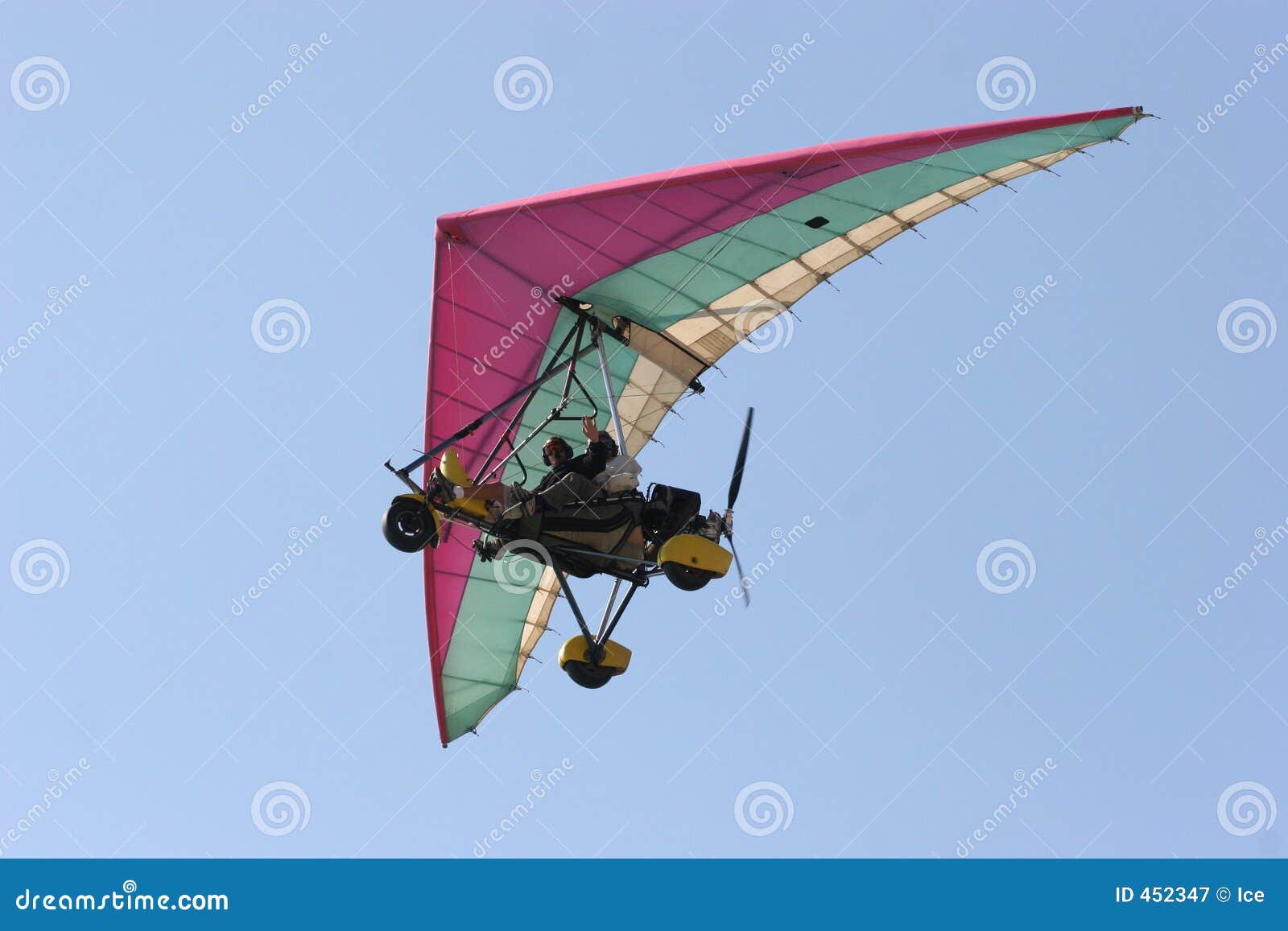 Microlight in flight stock image. Image of flying, recreation - 452347