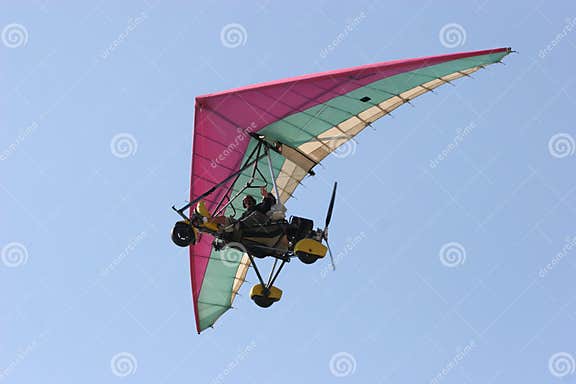 Microlight in flight stock image. Image of flying, recreation - 452347