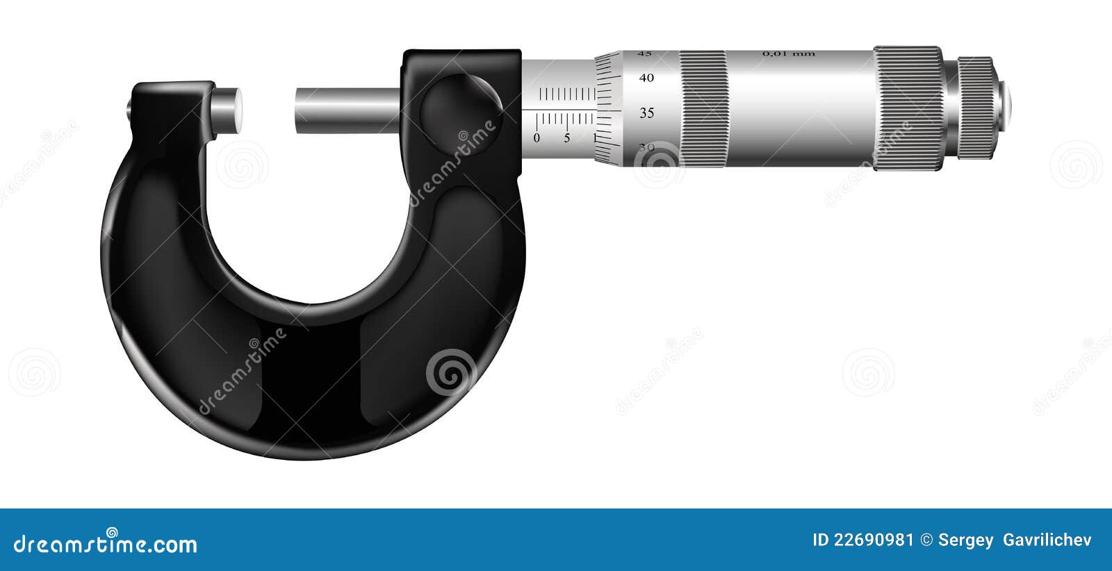 Micrometer stock vector. Illustration of technology, measuring - 22690981