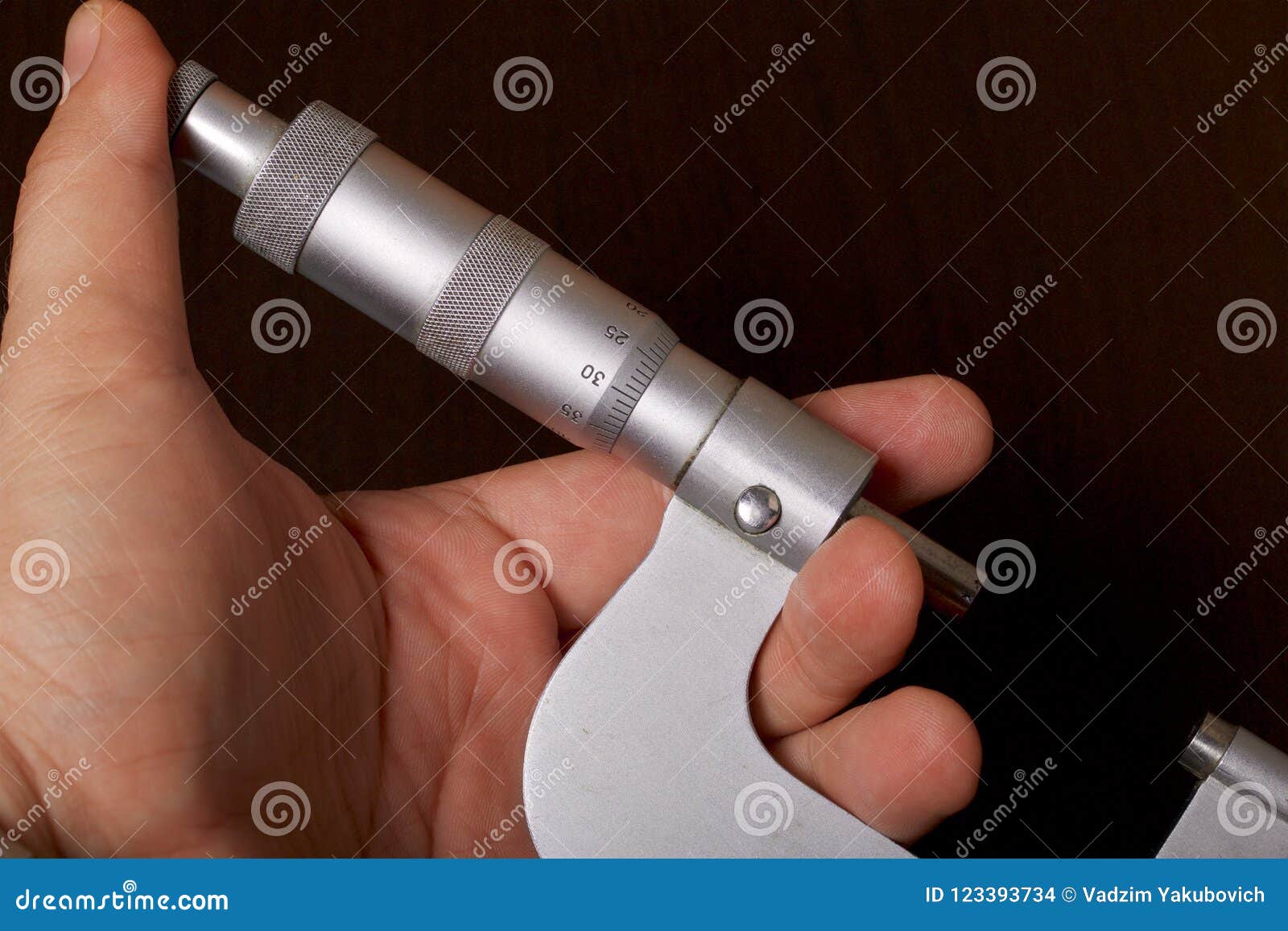 Micrometer With A Circular Scale For External Measurements And A ...