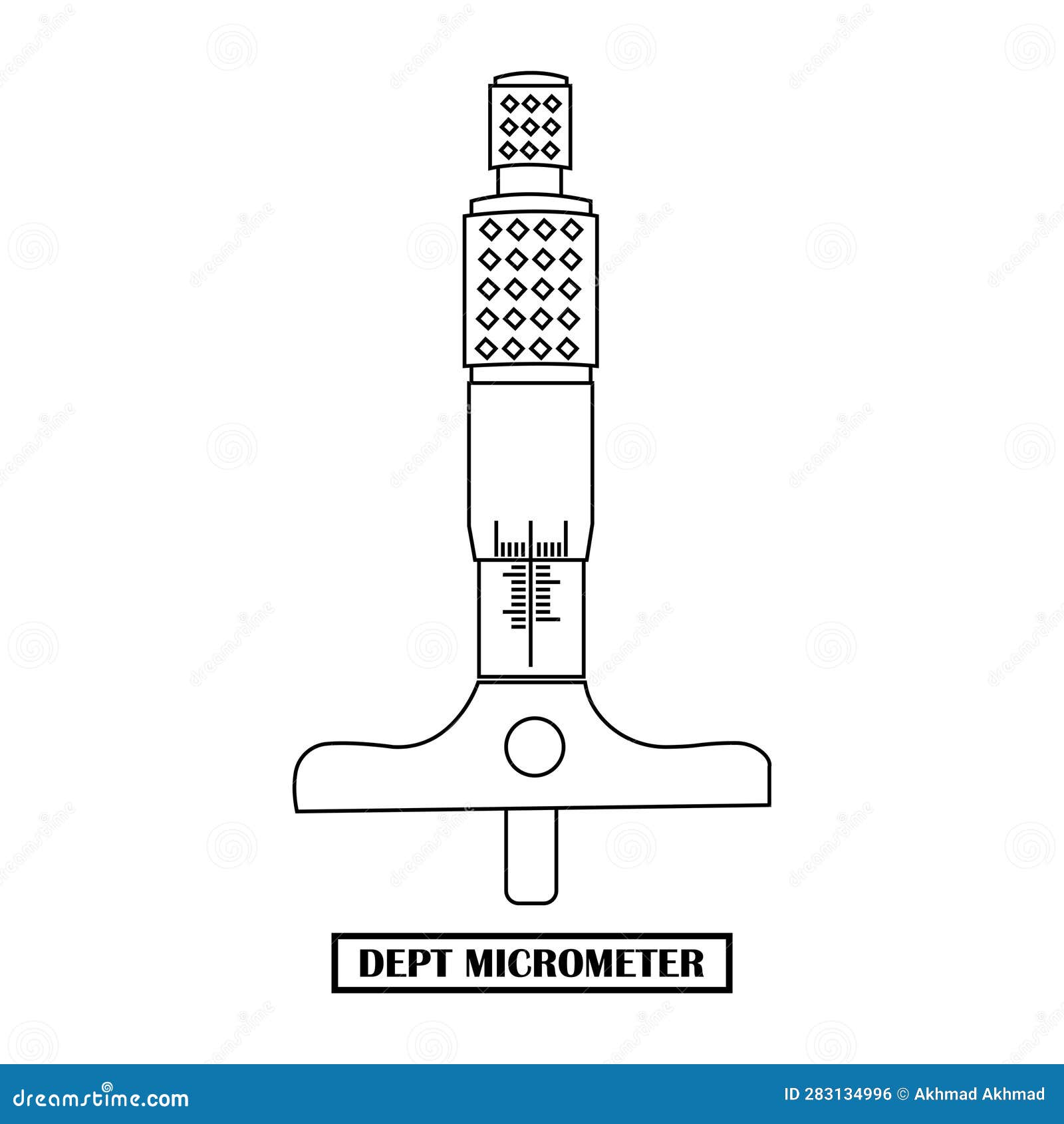 Micrometer Dept Measuring Instrument Icon Stock Vector - Illustration ...