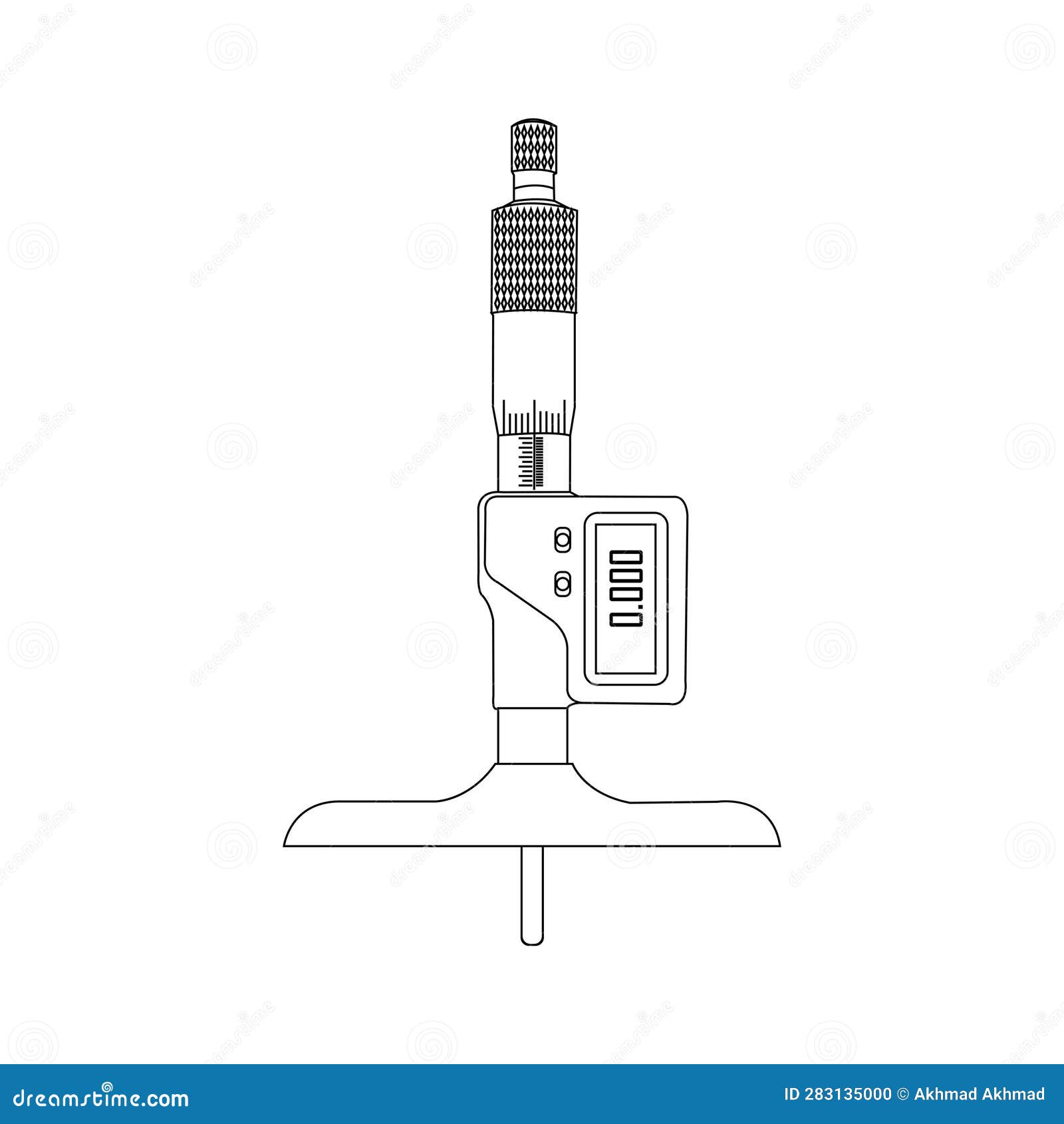 Micrometer Dept Measuring Instrument Icon Stock Vector - Illustration ...