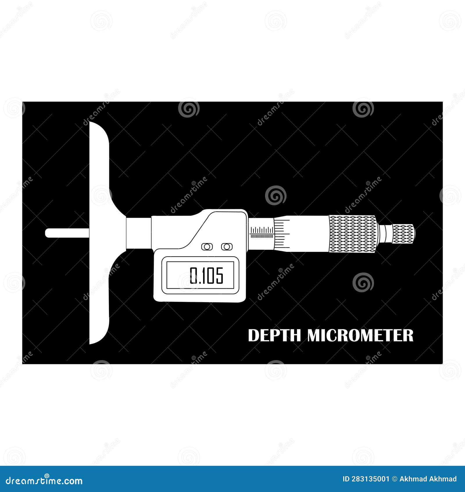 Micrometer Dept Measuring Instrument Icon Stock Vector - Illustration ...