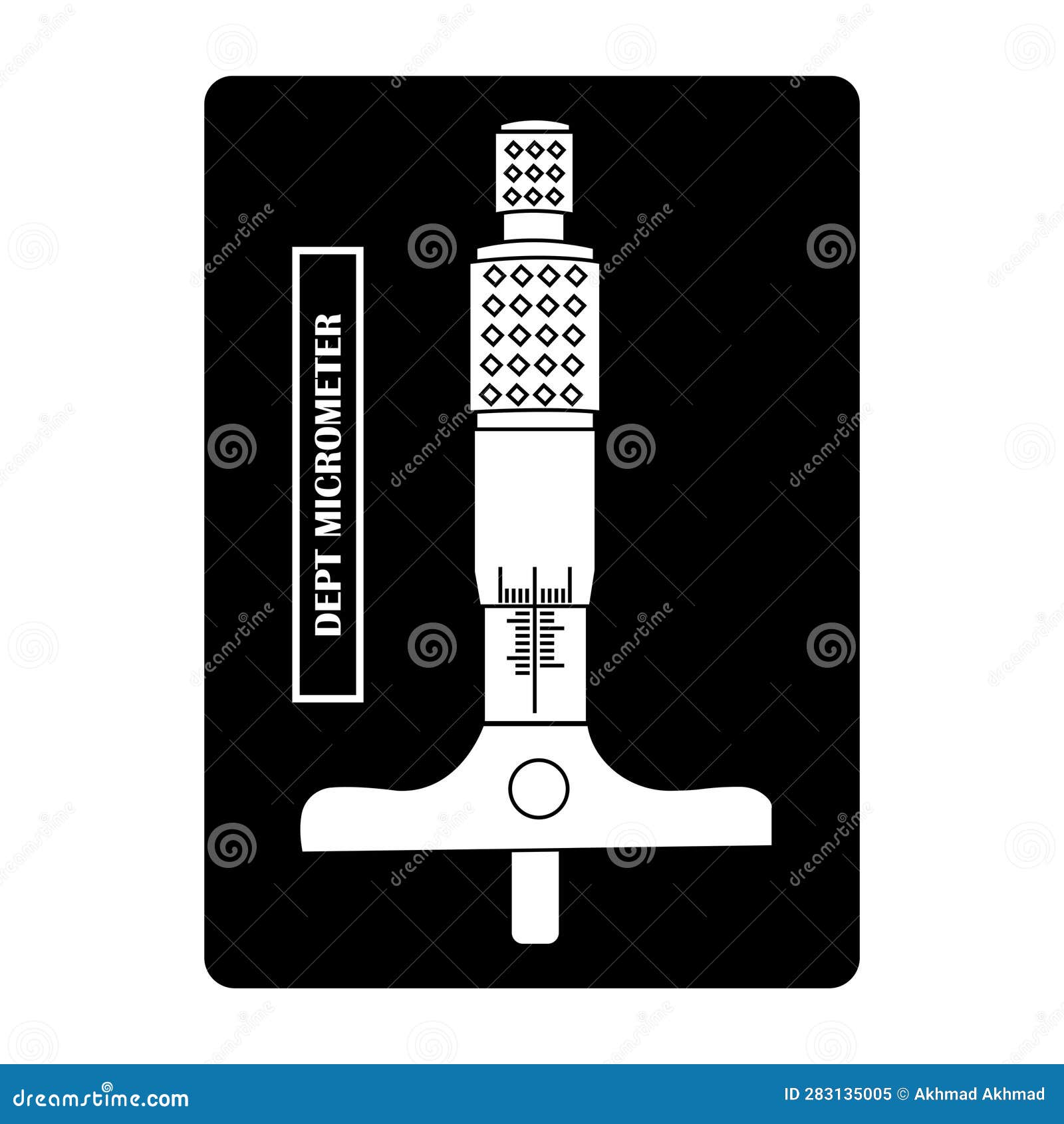 Micrometer Dept Measuring Instrument Icon Stock Vector - Illustration ...