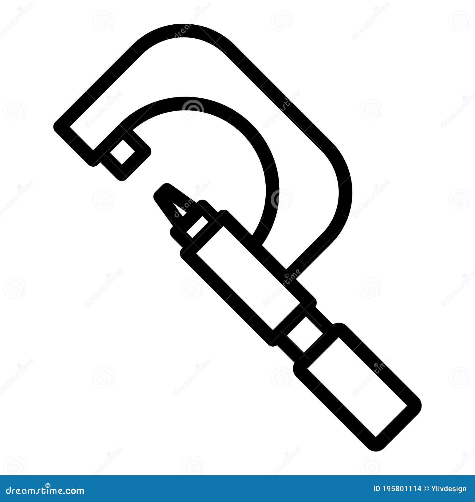 Micrometer Engineering Icon, Outline Style Stock Vector - Illustration ...