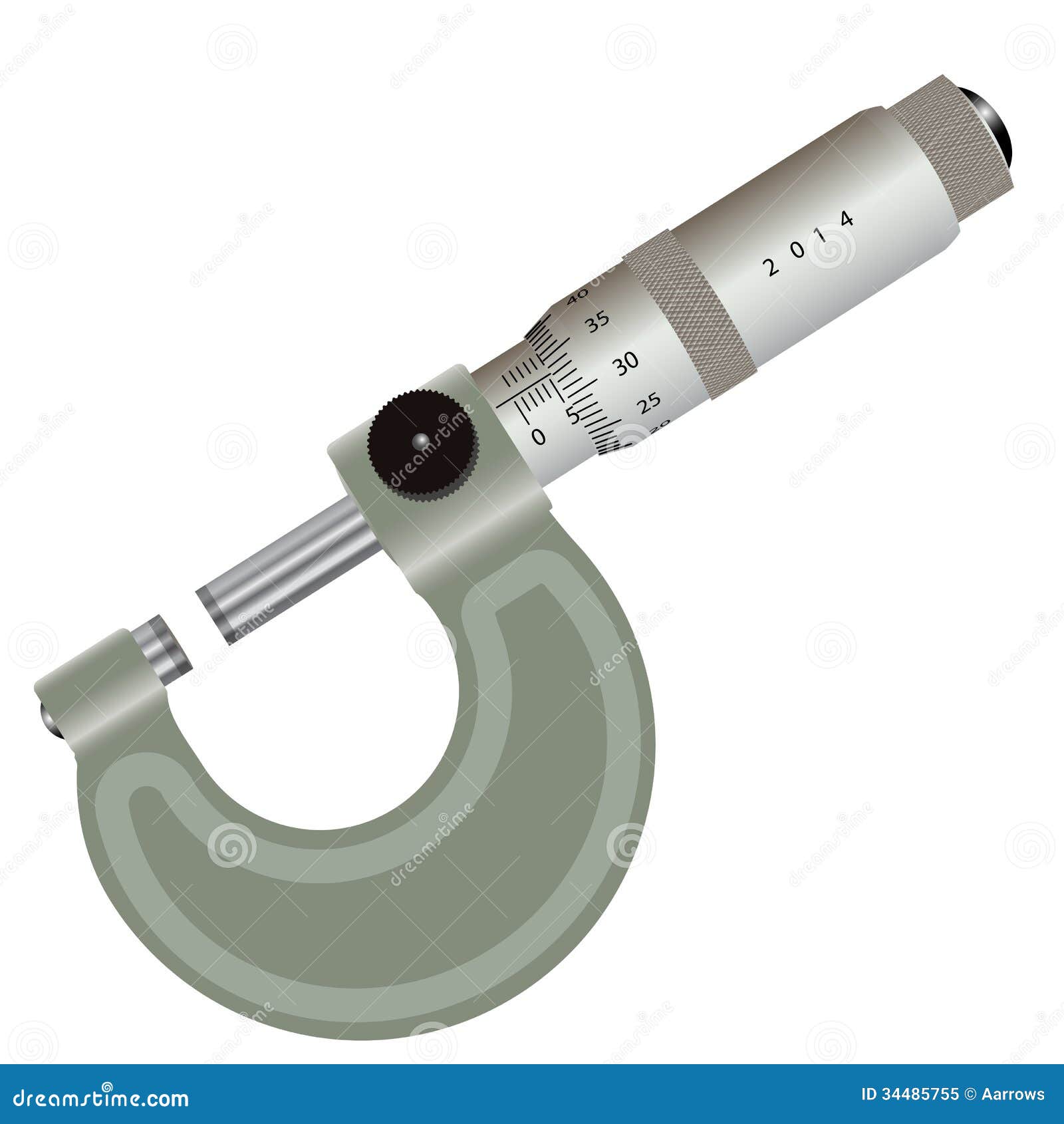 Micrometer i stock vector. Illustration of inches, measurement - 34485755