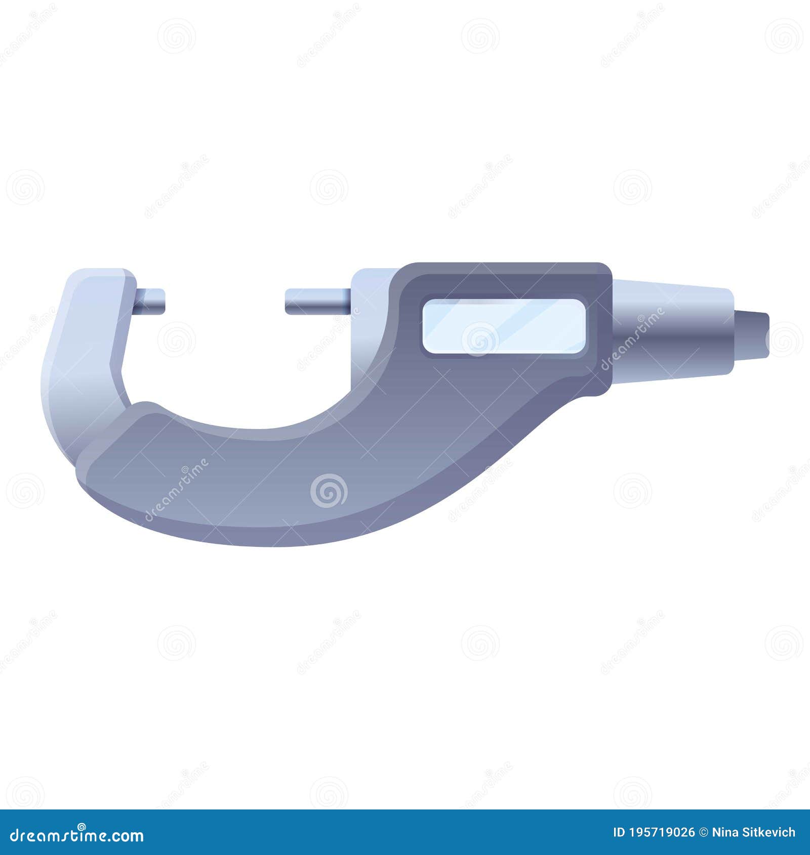 Device Micrometer Icon, Cartoon Style Vector Illustration ...