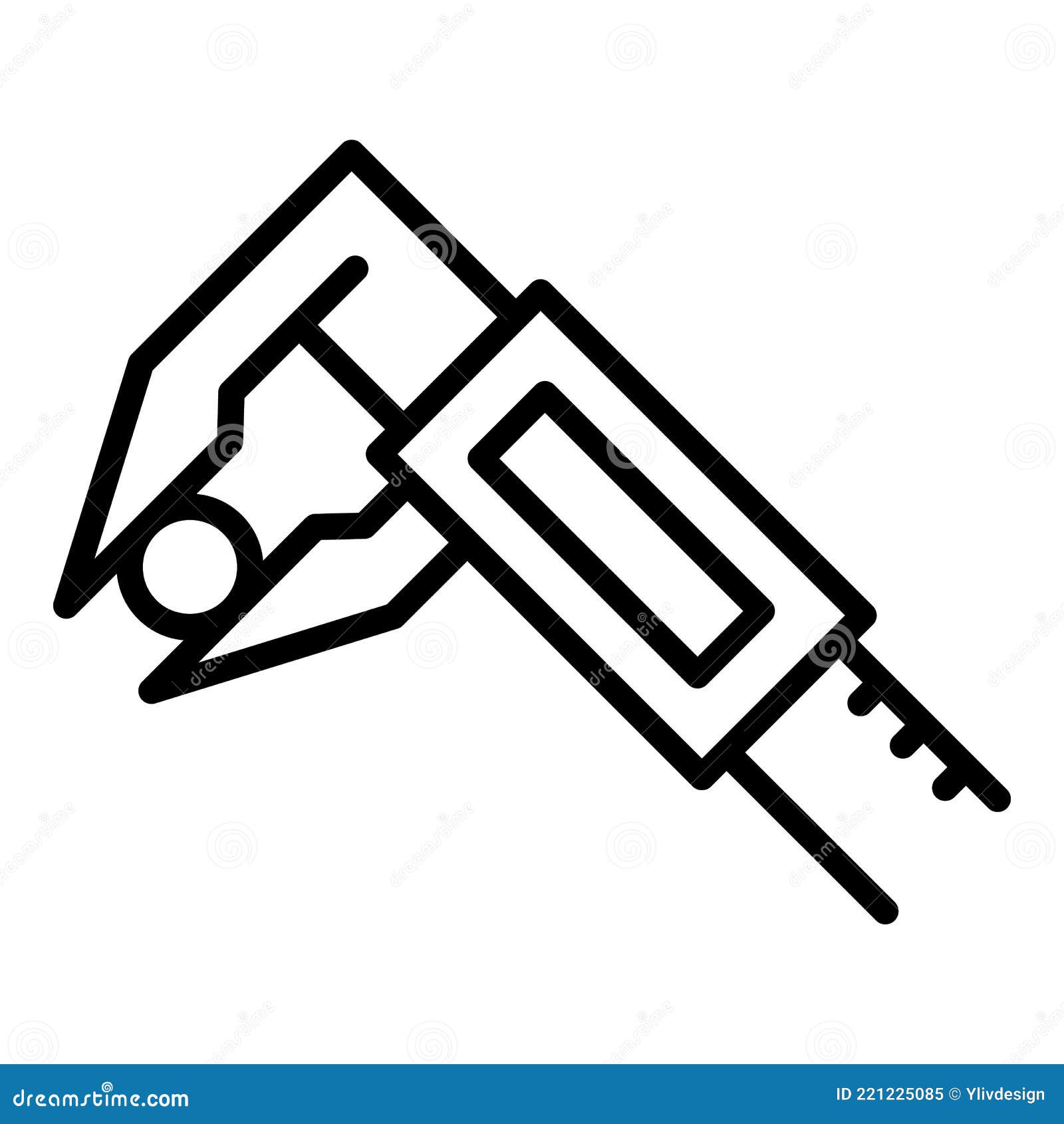 Micrometer Icon Outline Vector. Isolated On White Background ...