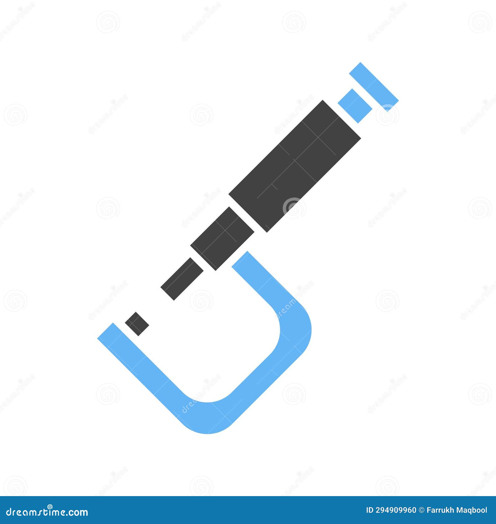 Micrometer Icon Vector Image. Stock Vector - Illustration of length ...