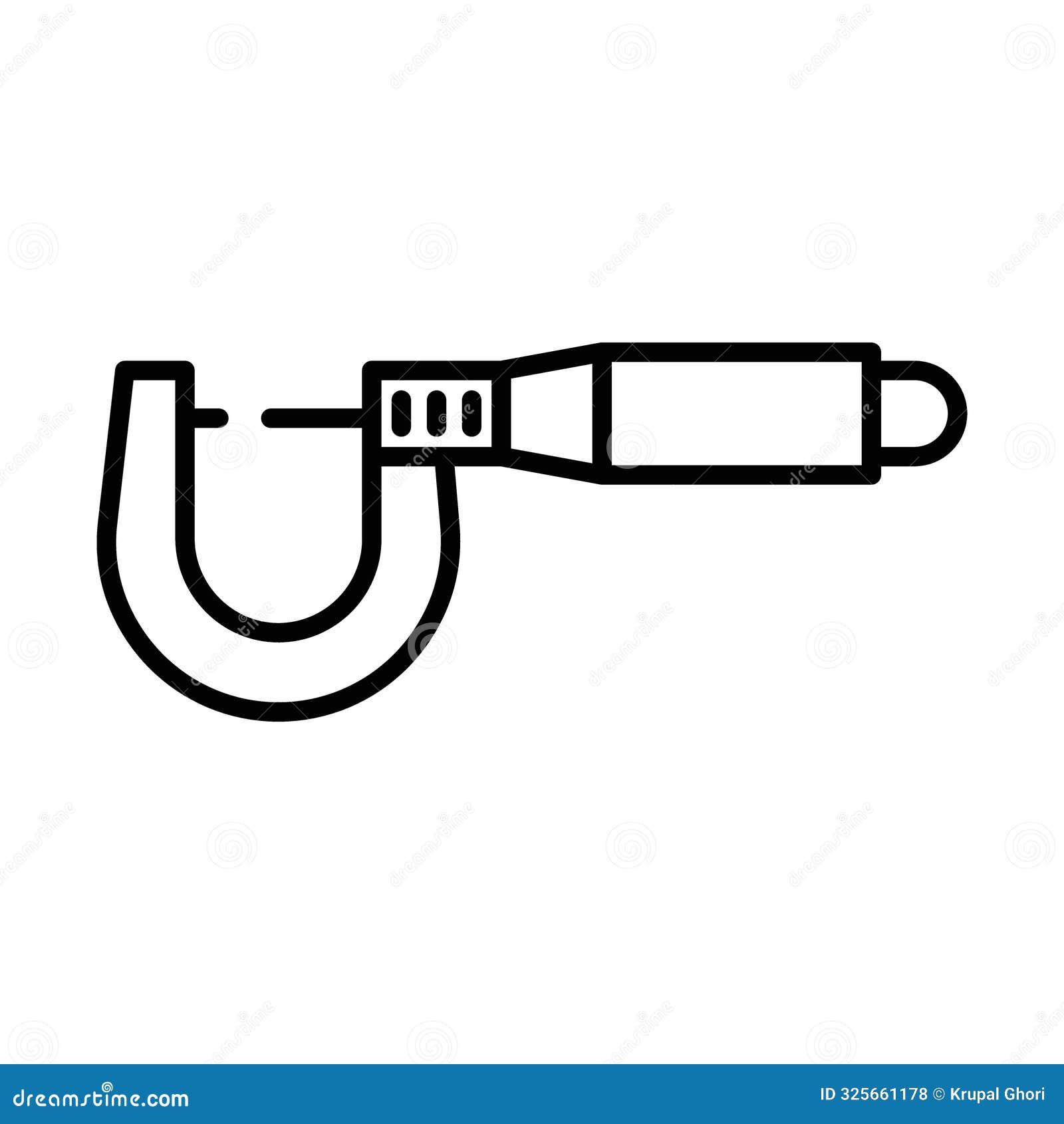 Precision Micrometer Icon Perfect for Engineering and Measurement Tools ...