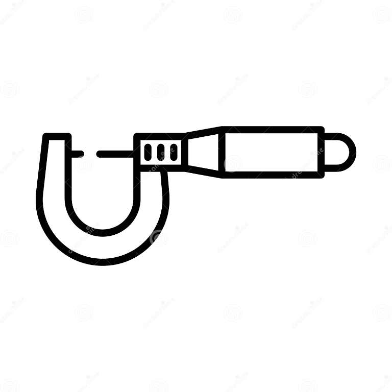 Precision Micrometer Icon Perfect for Engineering and Measurement Tools ...