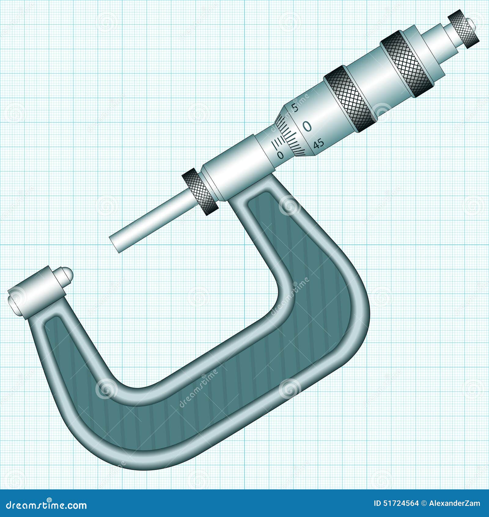 Micrometer stock vector. Illustration of measure, dimension - 51724564