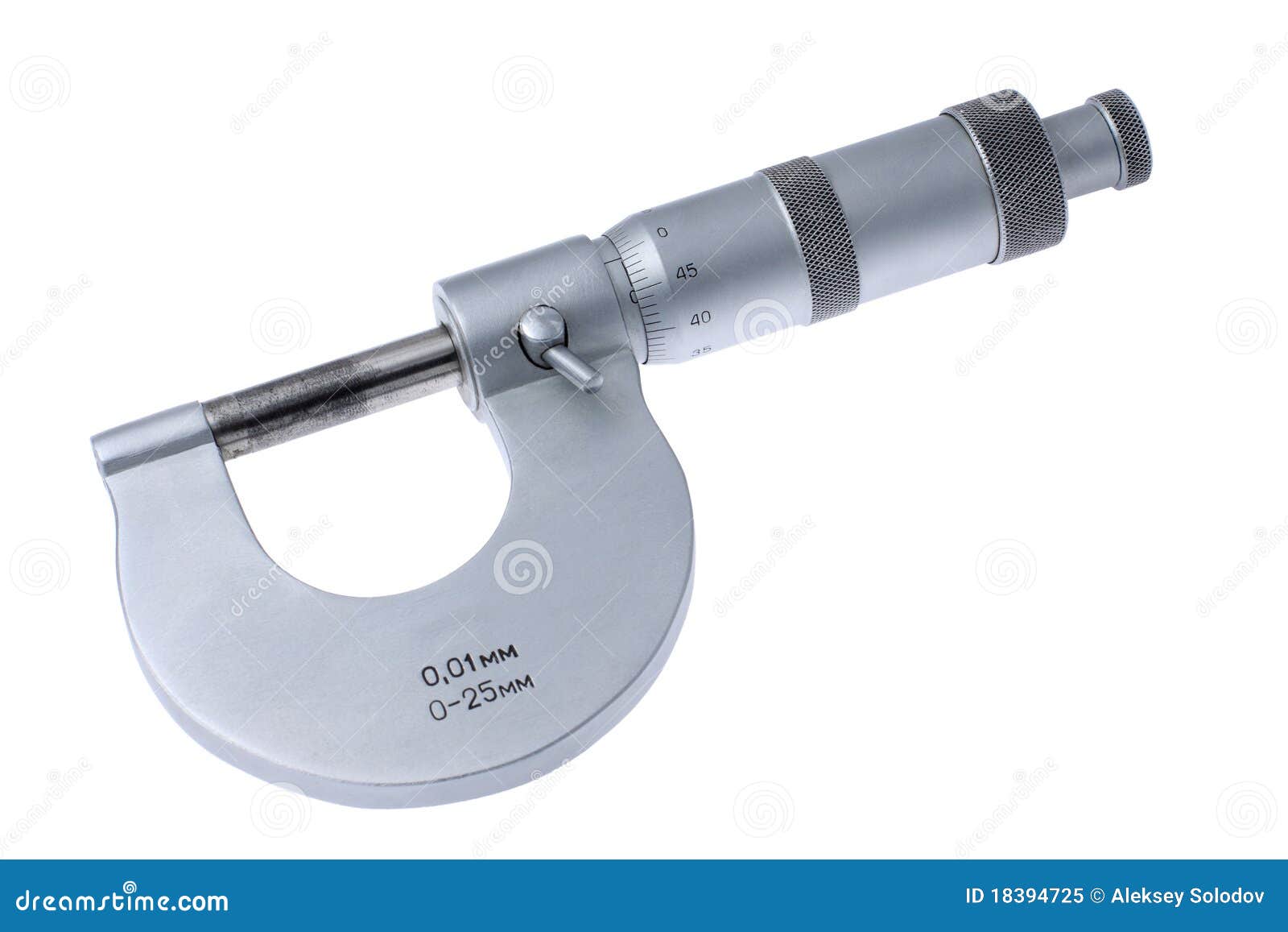 Micrometer Isolated On White Background. Micrometer, Device Used To ...