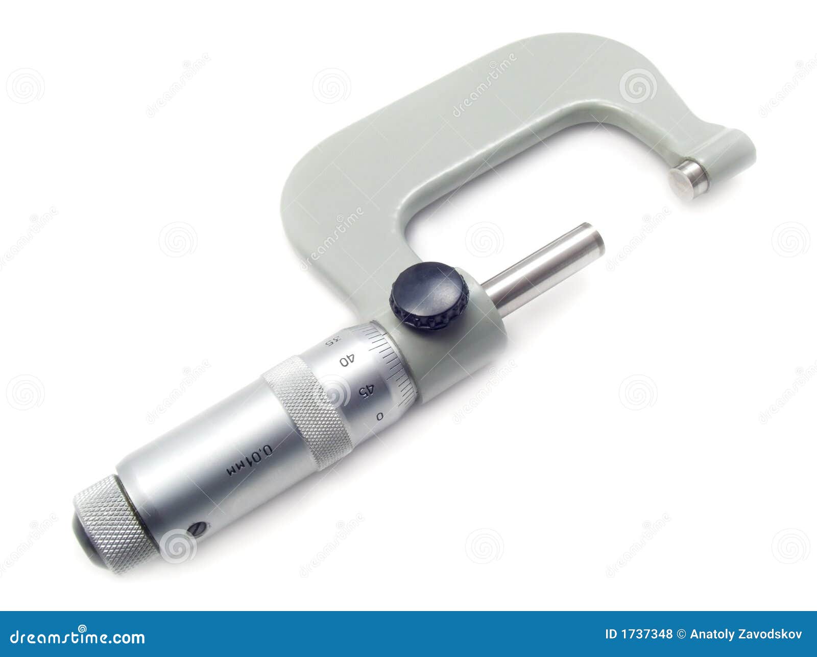 Micrometer Isolated On White Background. Micrometer, Device Used To ...