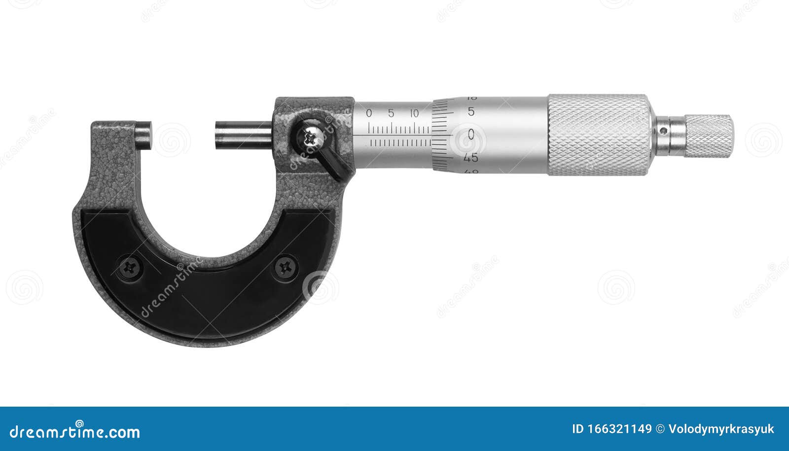 Micrometer on white stock image. Image of machine, measurement - 166321149
