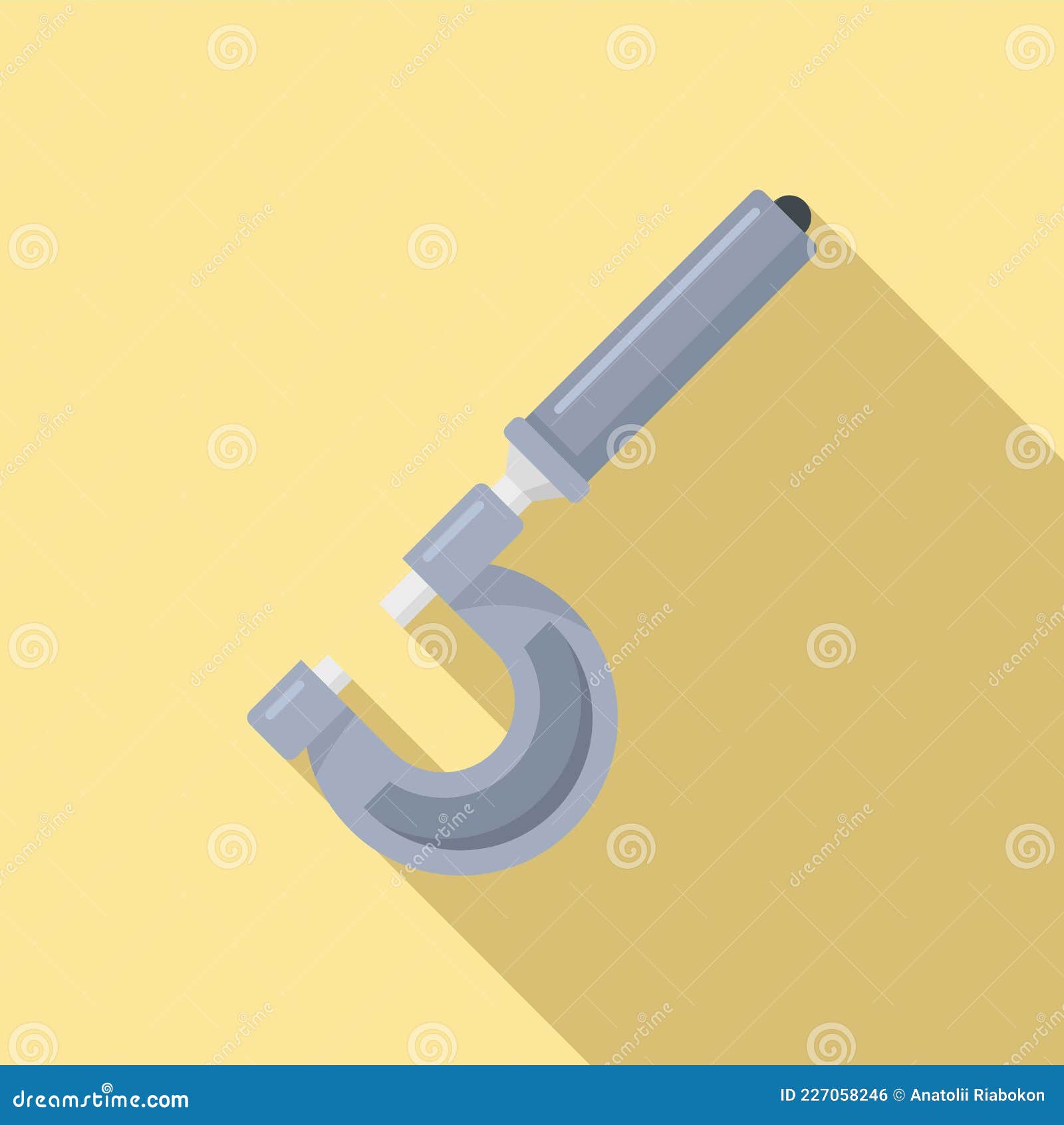 Micrometer Measurement Icon Flat Vector. Design Caliper Stock Vector ...
