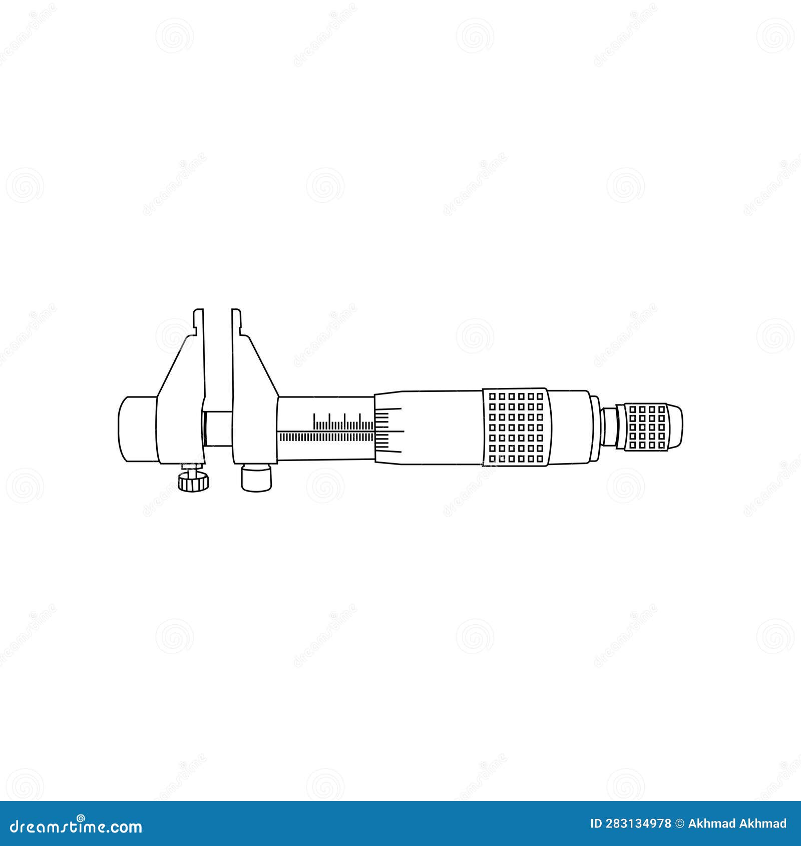 Micrometer Measuring Instrument Icon Stock Vector - Illustration of ...