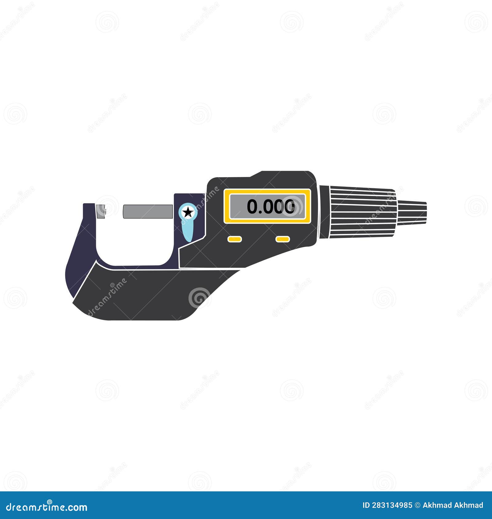 Micrometer Measuring Instrument Icon Stock Vector - Illustration of ...