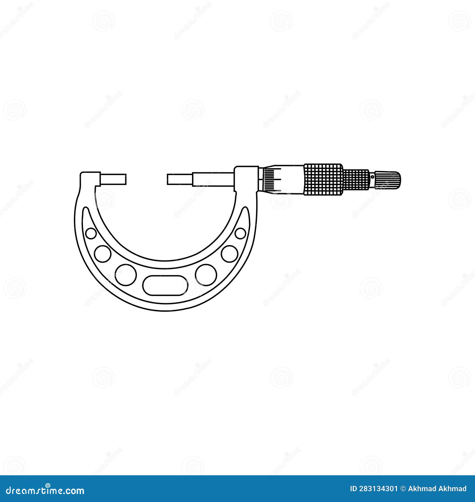 Micrometer Measuring Instrument Icon Stock Vector - Illustration of ...