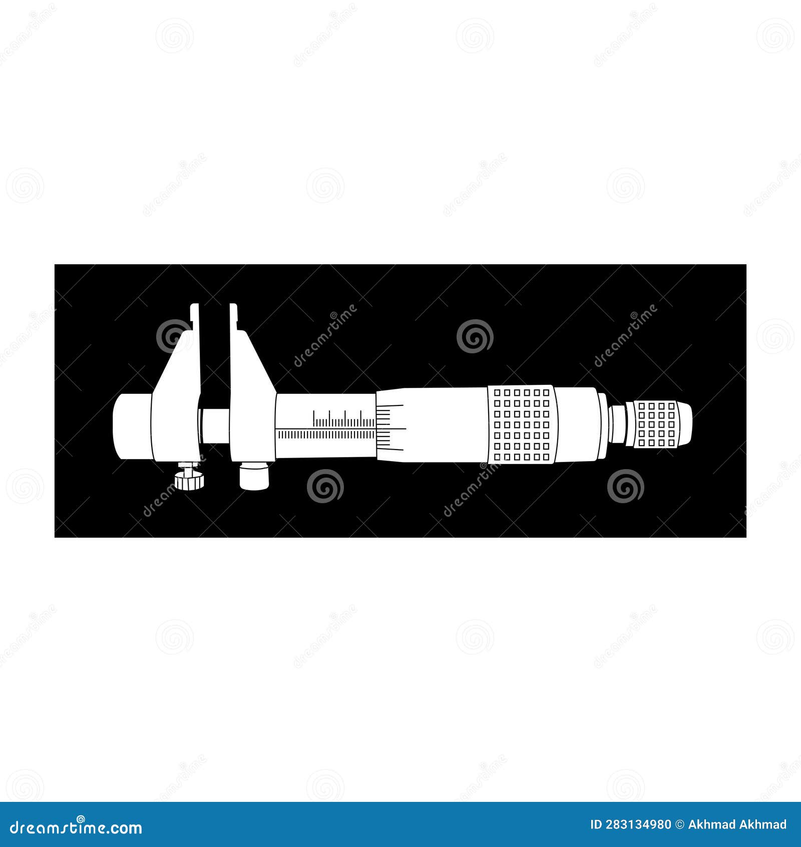 Micrometer Measuring Instrument Icon Stock Vector - Illustration of ...