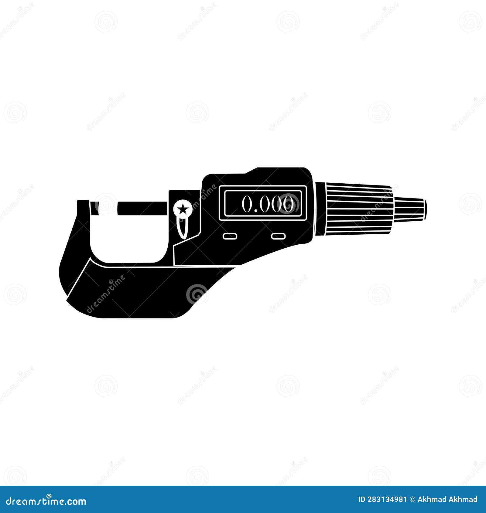 Micrometer Measuring Instrument Icon Stock Vector - Illustration of ...