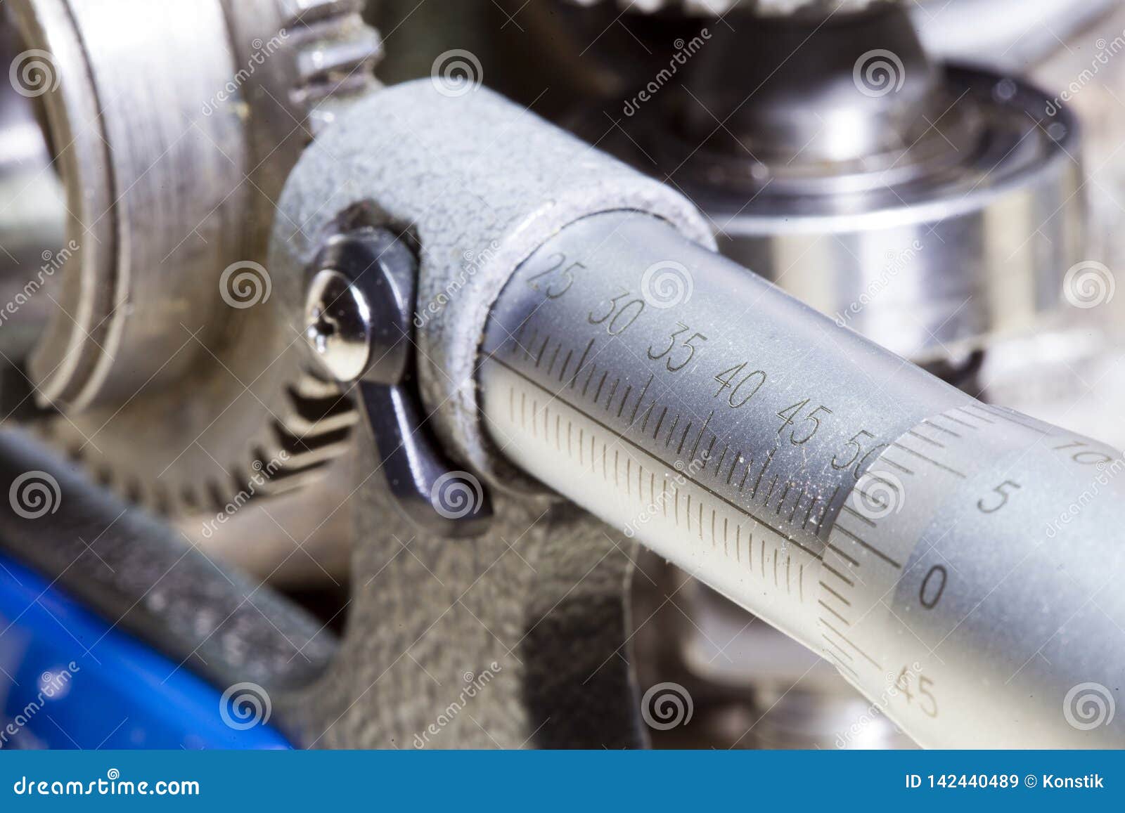 Micrometer, Measuring Scale Close-up Stock Image - Image of digital ...