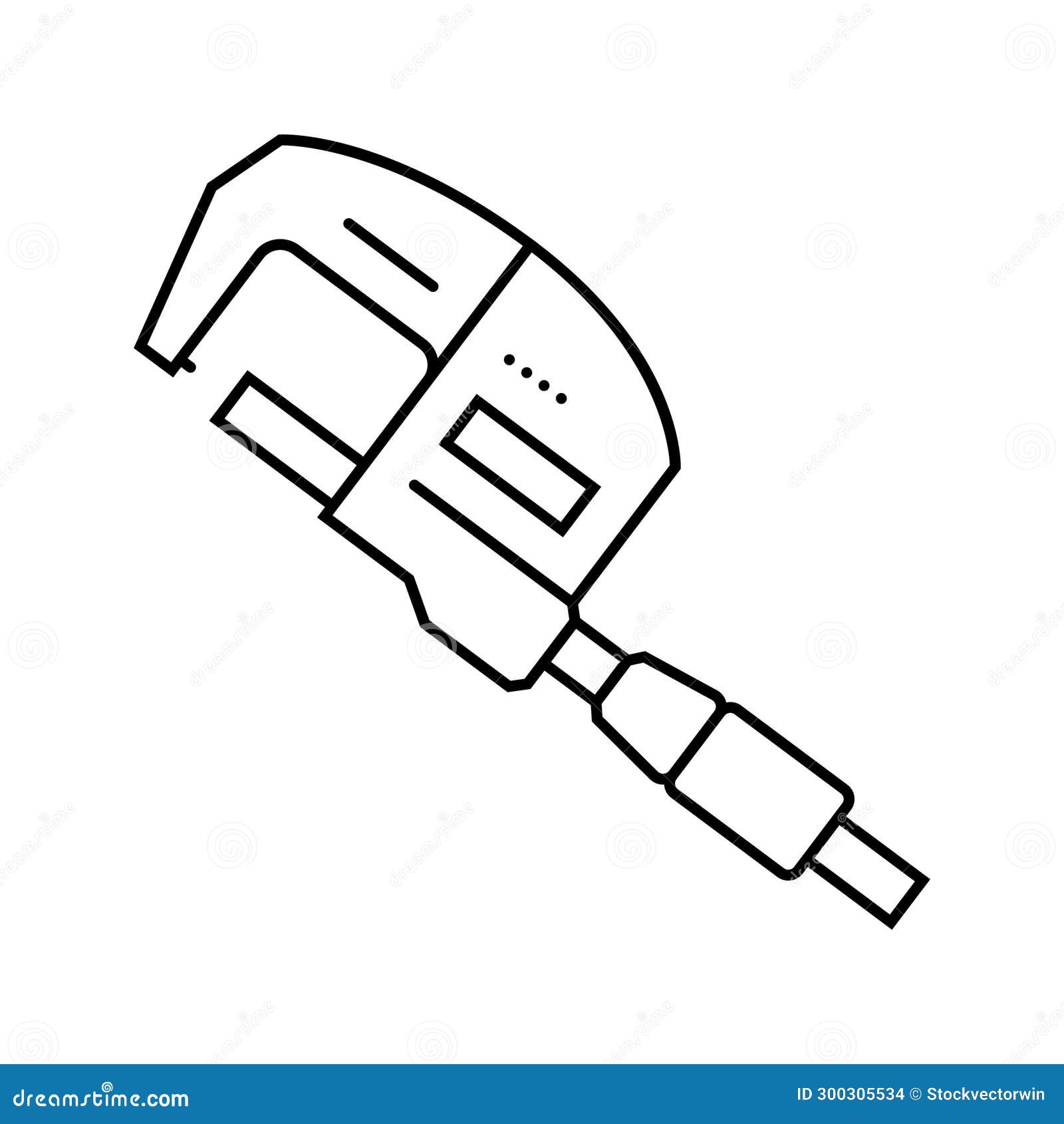Micrometer Tool Work Icon Color Illustration Cartoon Vector ...