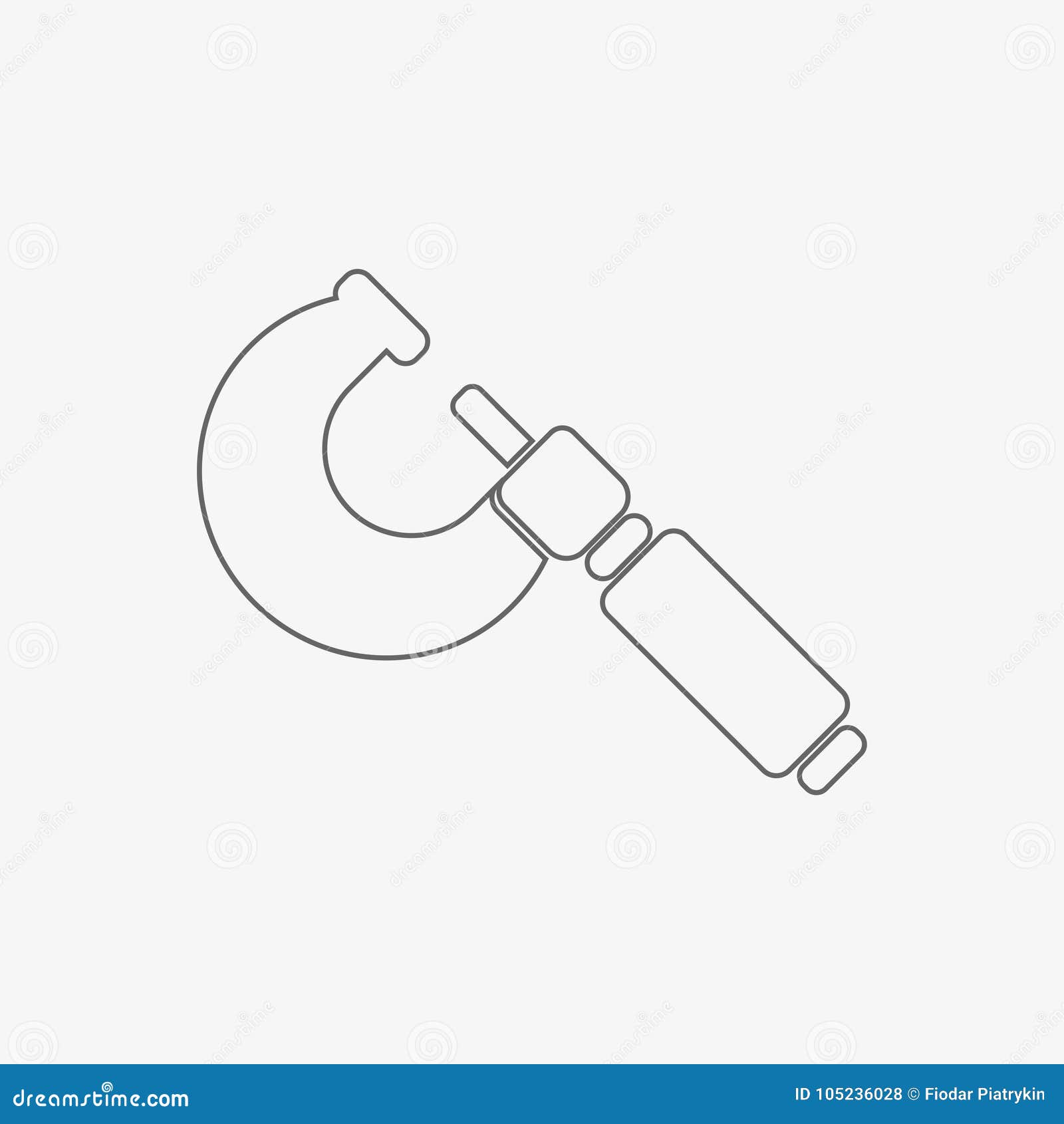 Micrometer Vector Icon. Workhouse Equipment Stock Vector - Illustration ...
